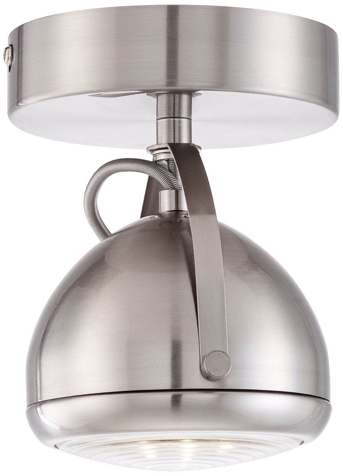 Round Back Satin Nickel LED Adjustable Ceiling Fixture - #2P027 | Lamps ...