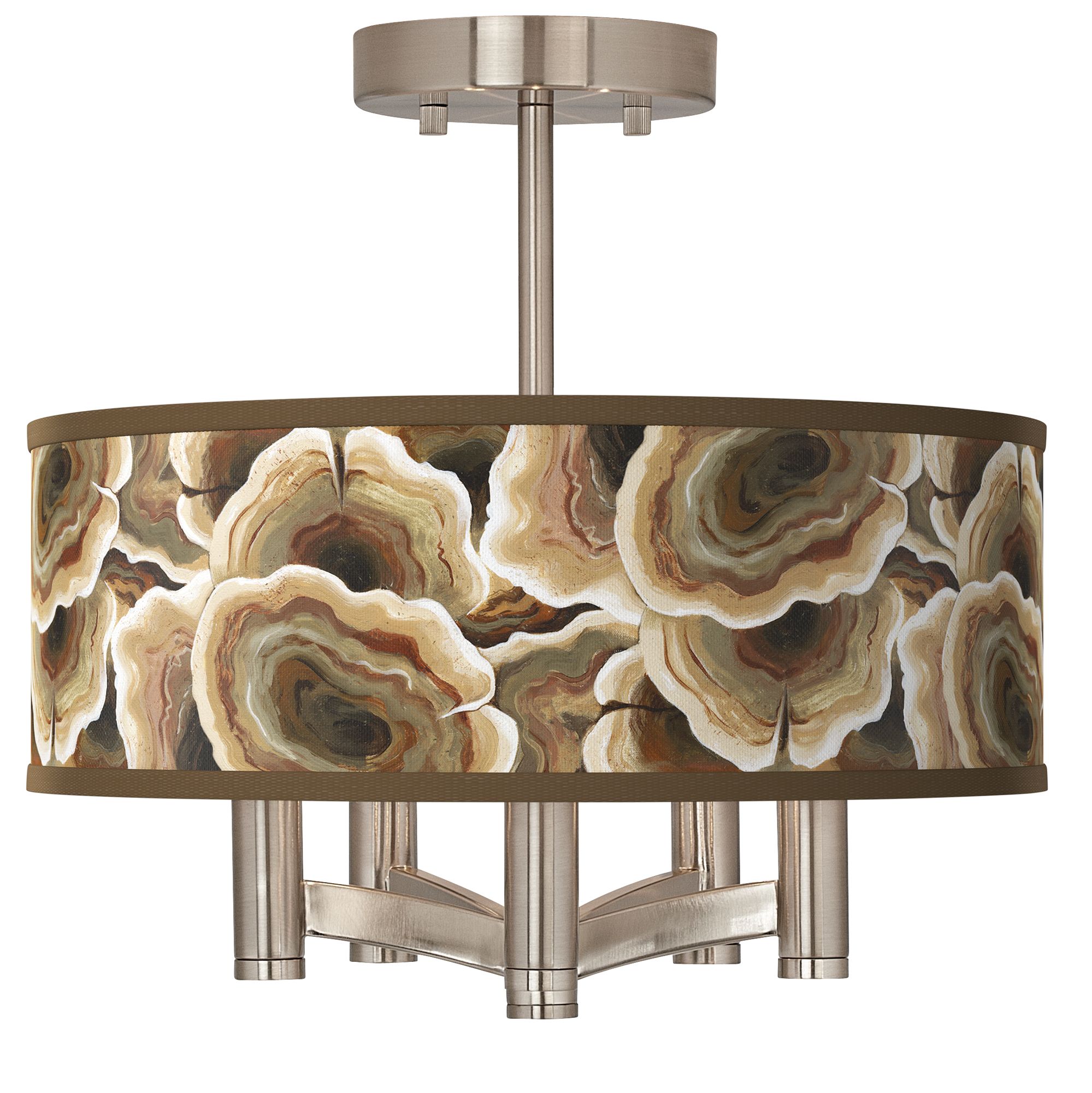 Ruffled Feathers Ava 5-Light Nickel Ceiling Light - #438V4 | Lamps Plus
