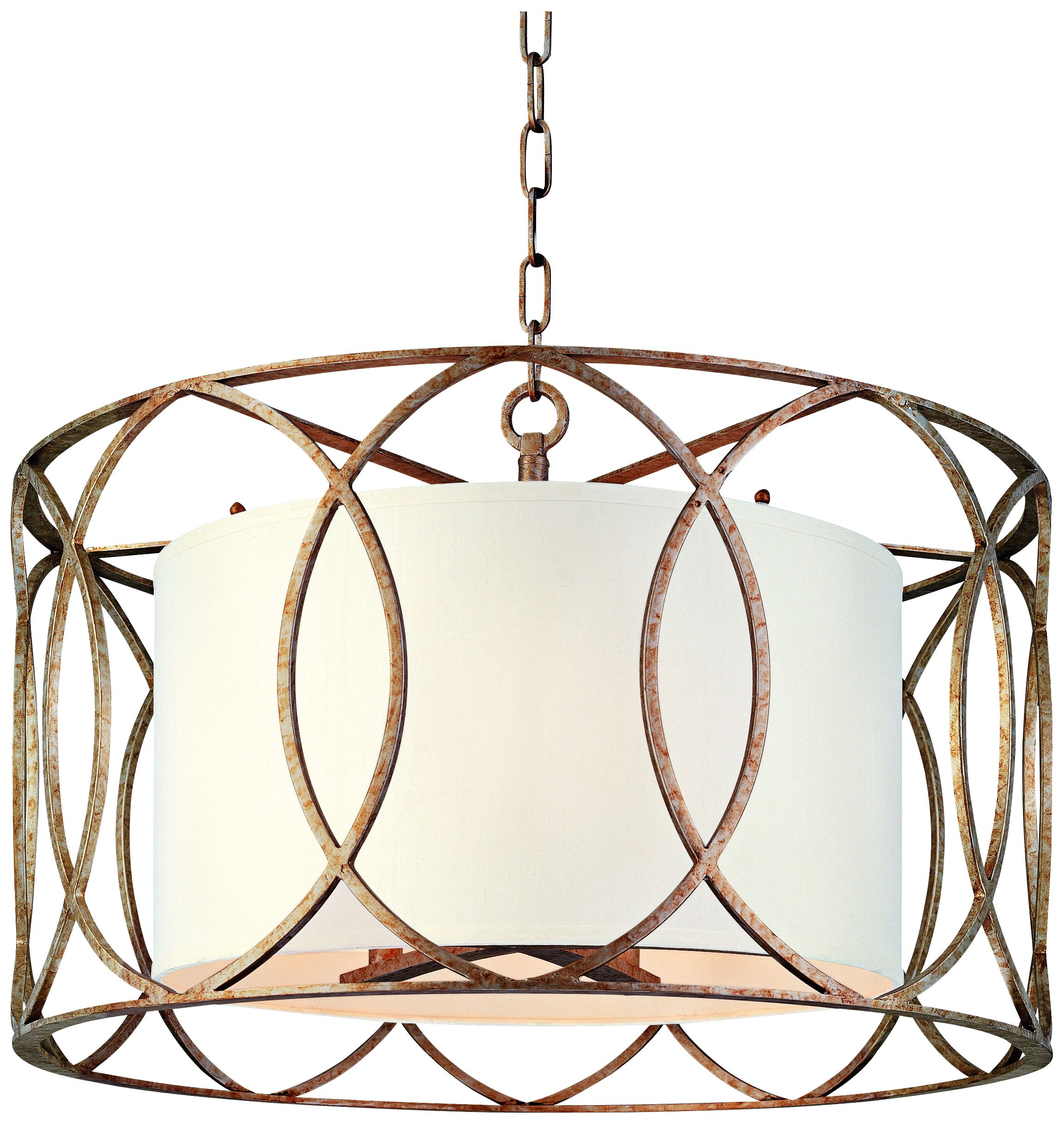 Sausalito 22" High 3-Light Silver Gold Pendant Light - #L0649 | Lamps Plus