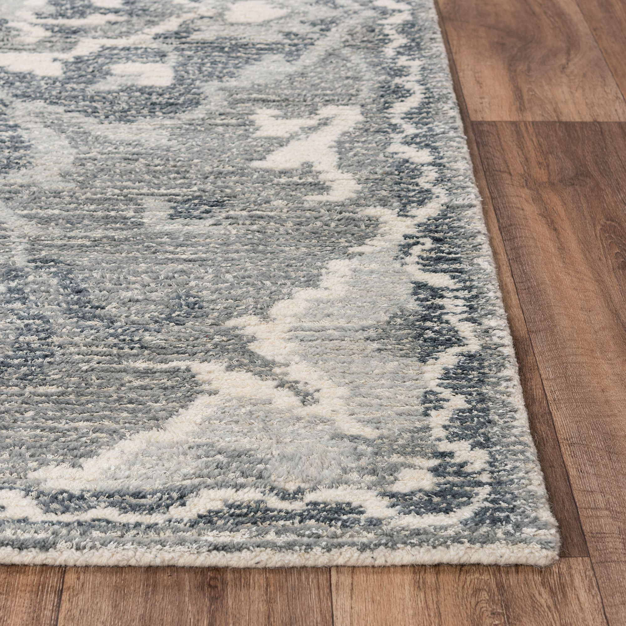Serena SNA932 Gray Rectangular Area Rug - #017W2 | Lamps Plus