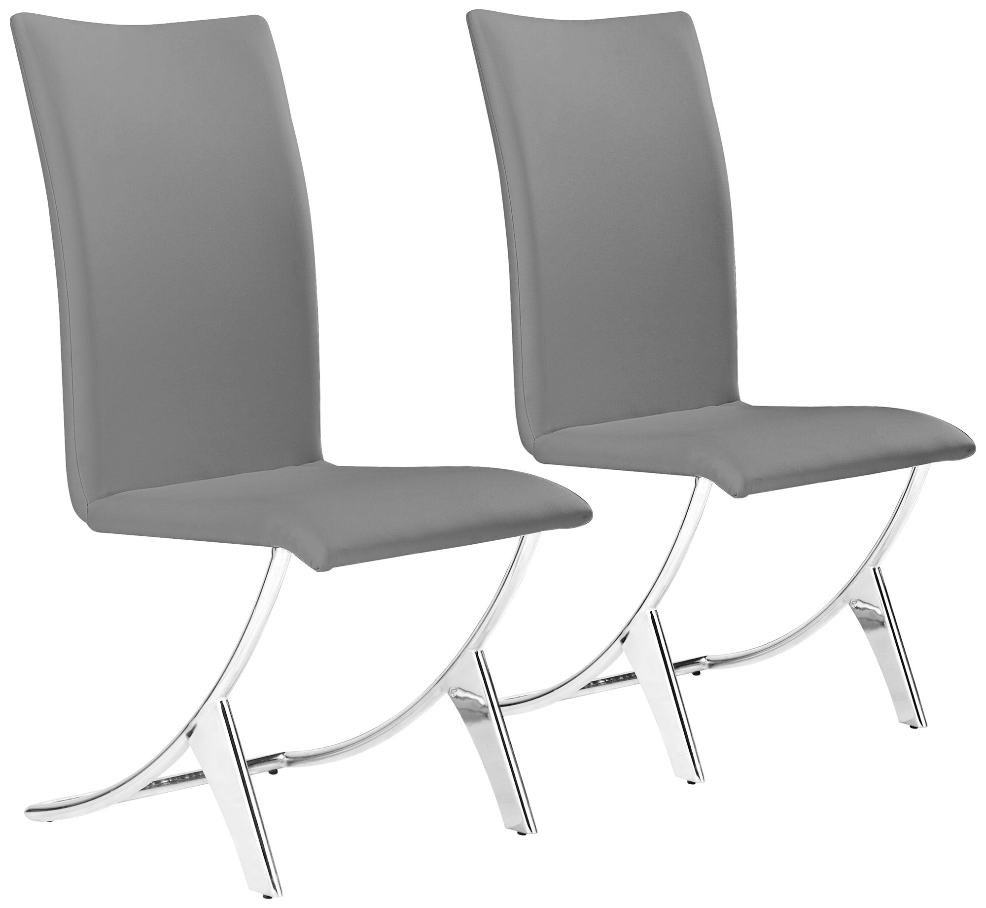 Set of 2 Zuo Delfin Gray Dining Chairs - #3F862 | Lamps Plus