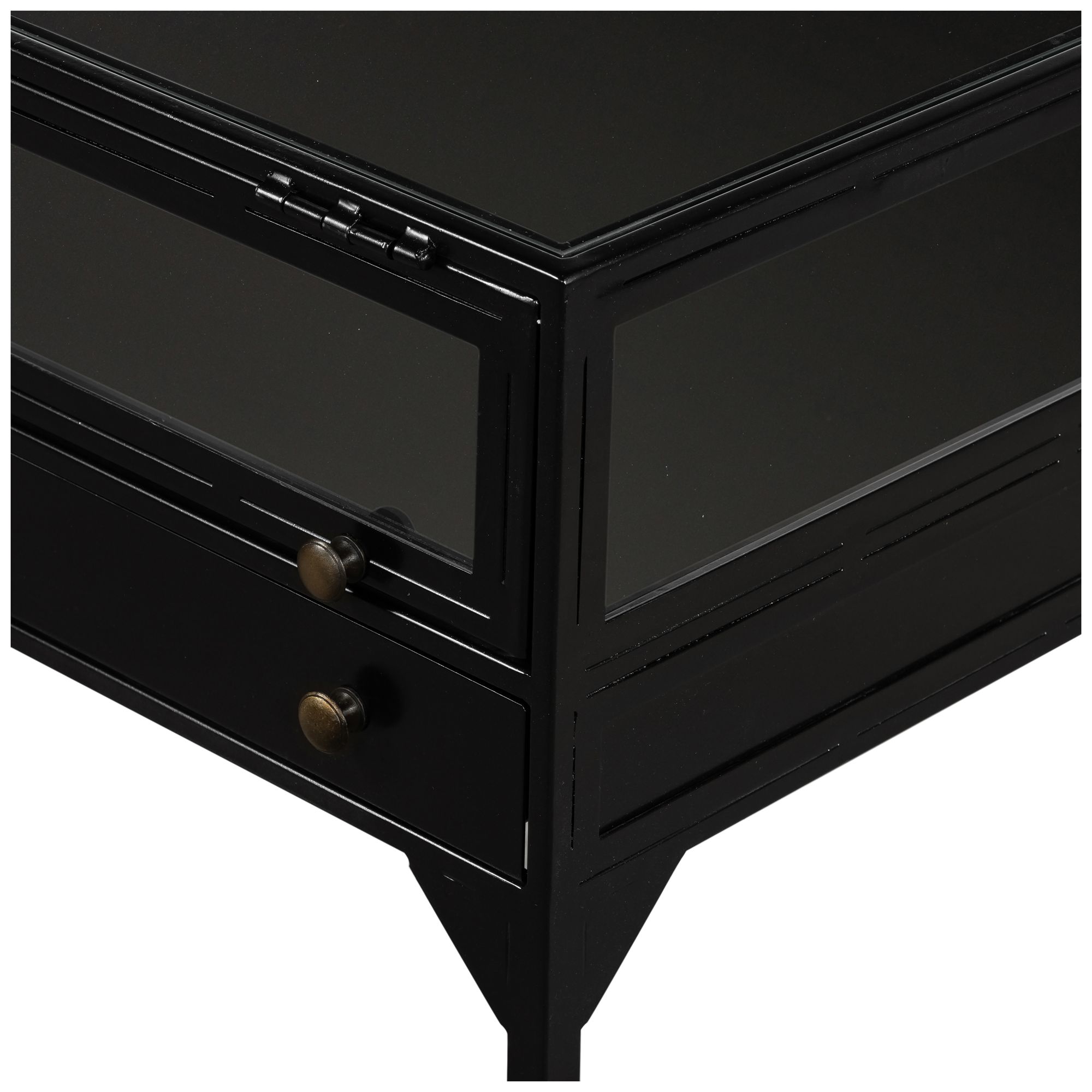Shadow Box 24" Wide Matte Black 1-Drawer End Table - #89A18 | Lamps Plus