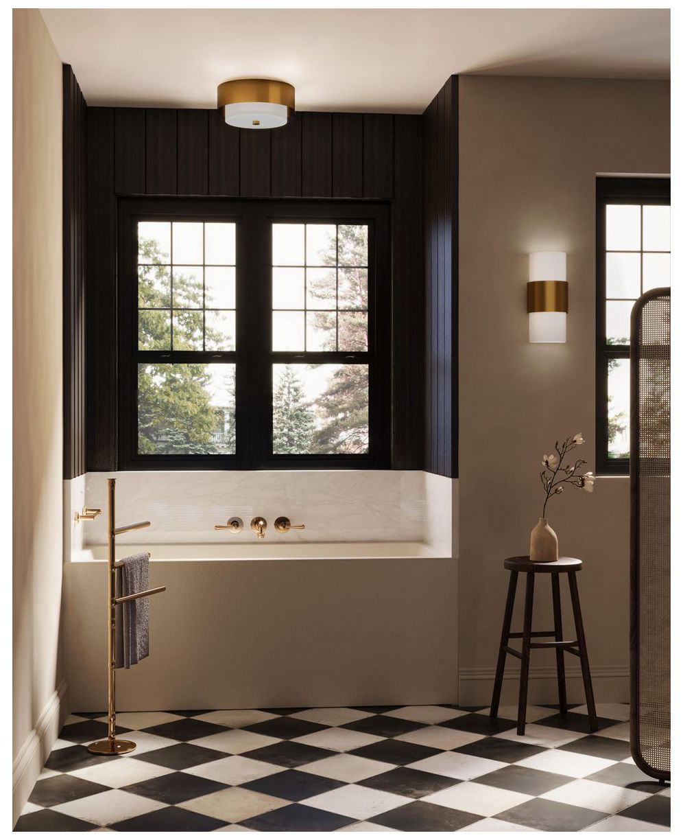 Silva Collection Two-Light White Linen Shade Wall Sconce - #AM713 ...