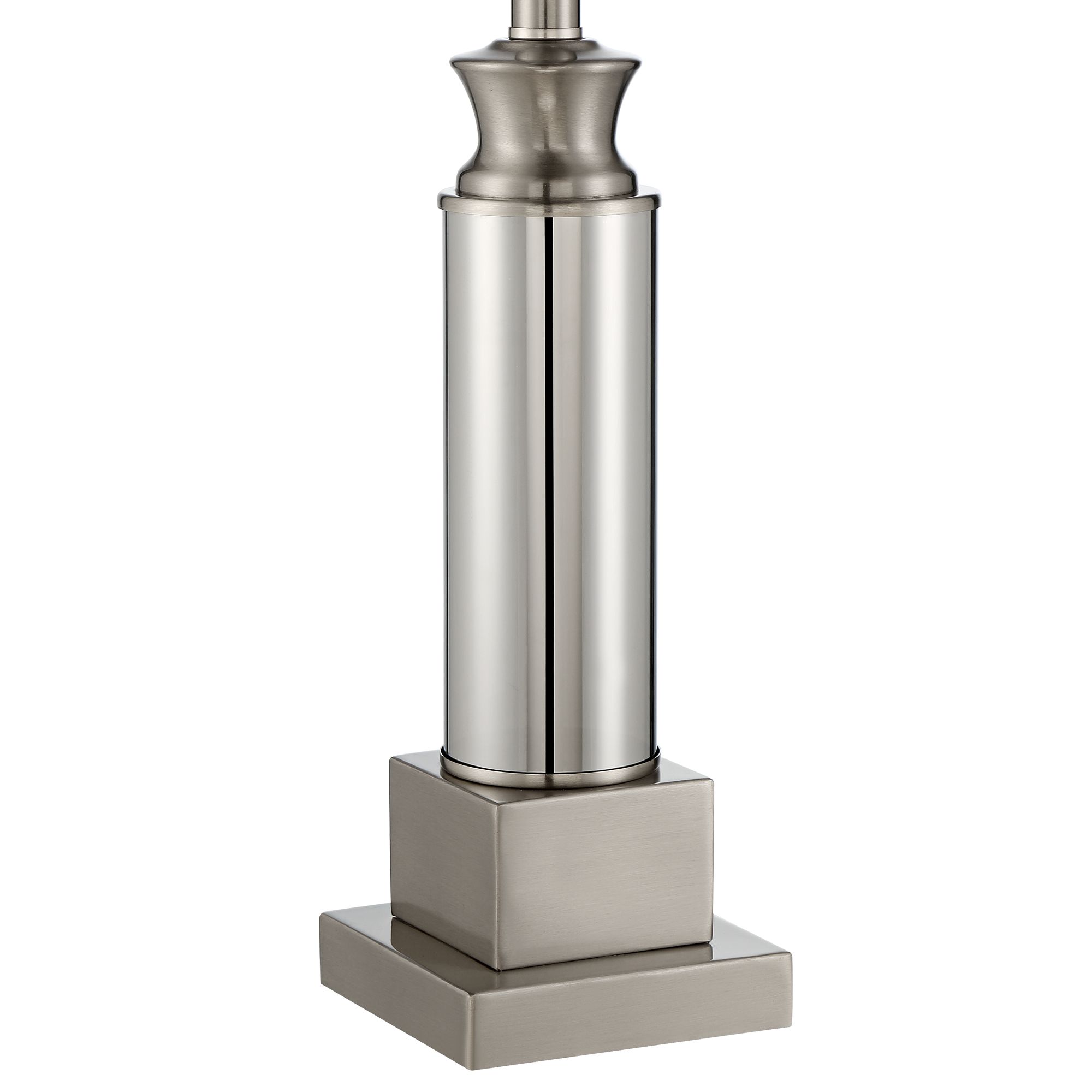 Silver Column Mercury Glass USB Table Lamps Set of 2 - #88E41 | Lamps Plus