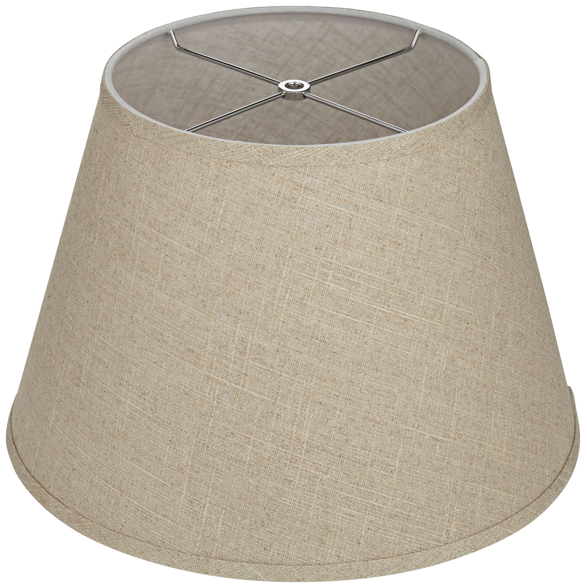 Silver Linen Cone Lamp Shade 10x16x11 (Spider) - #322Y9 | Lamps Plus