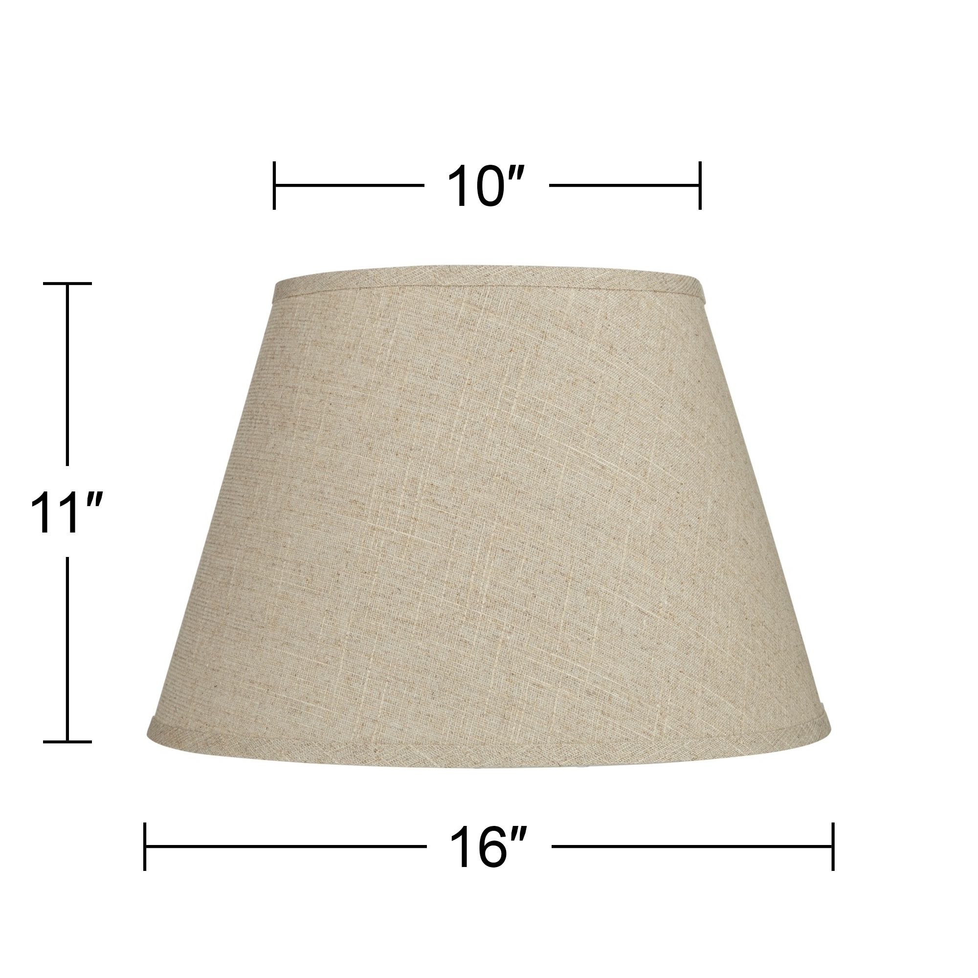 Silver Linen Cone Lamp Shade 10x16x11 (Spider) - #322Y9 | Lamps Plus