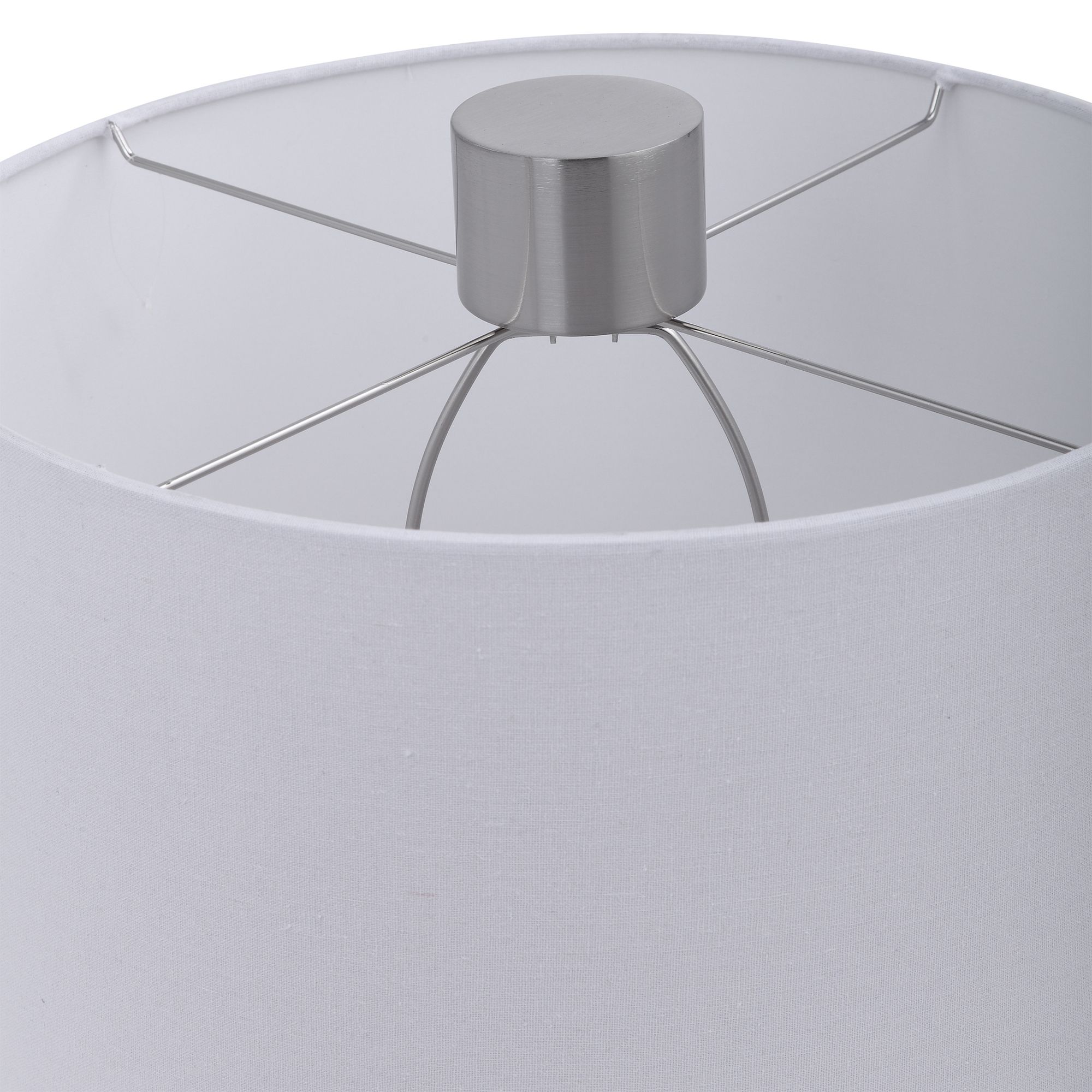 Silverton Brushed Nickel Column Metal Floor Lamp - #78V49 | Lamps Plus