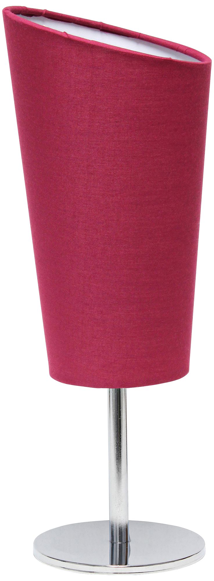 Simple Designs 12 1/2" High Pink Shade Chrome Accent Table Lamp ...