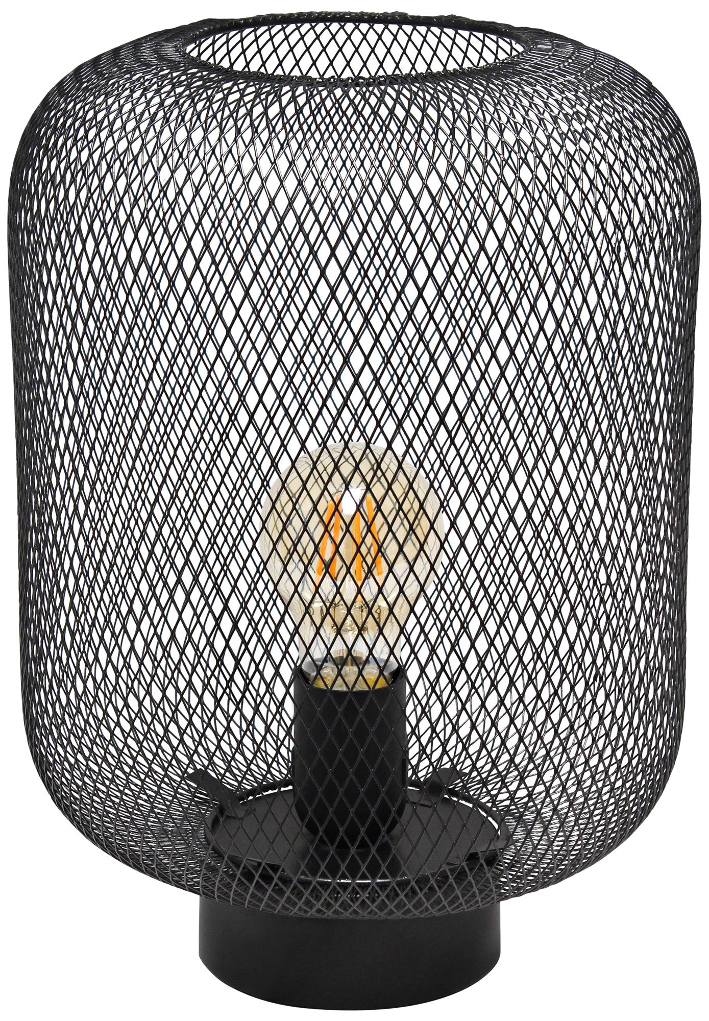 Simple Designs 12 1/4" High Black Metal Mesh Accent Table Lamp - #85K20 ...