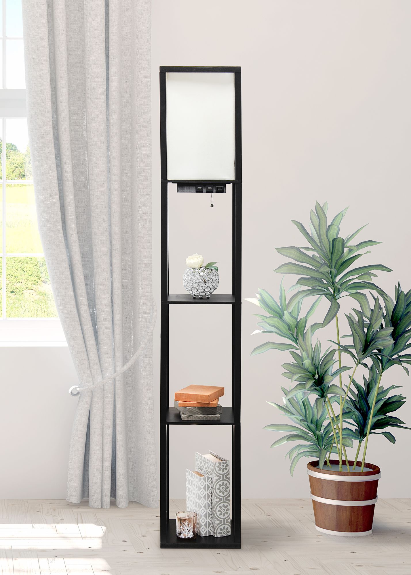 Black, 61 In. - 72 In. Tall, Rectangular, Column | Lamps Plus