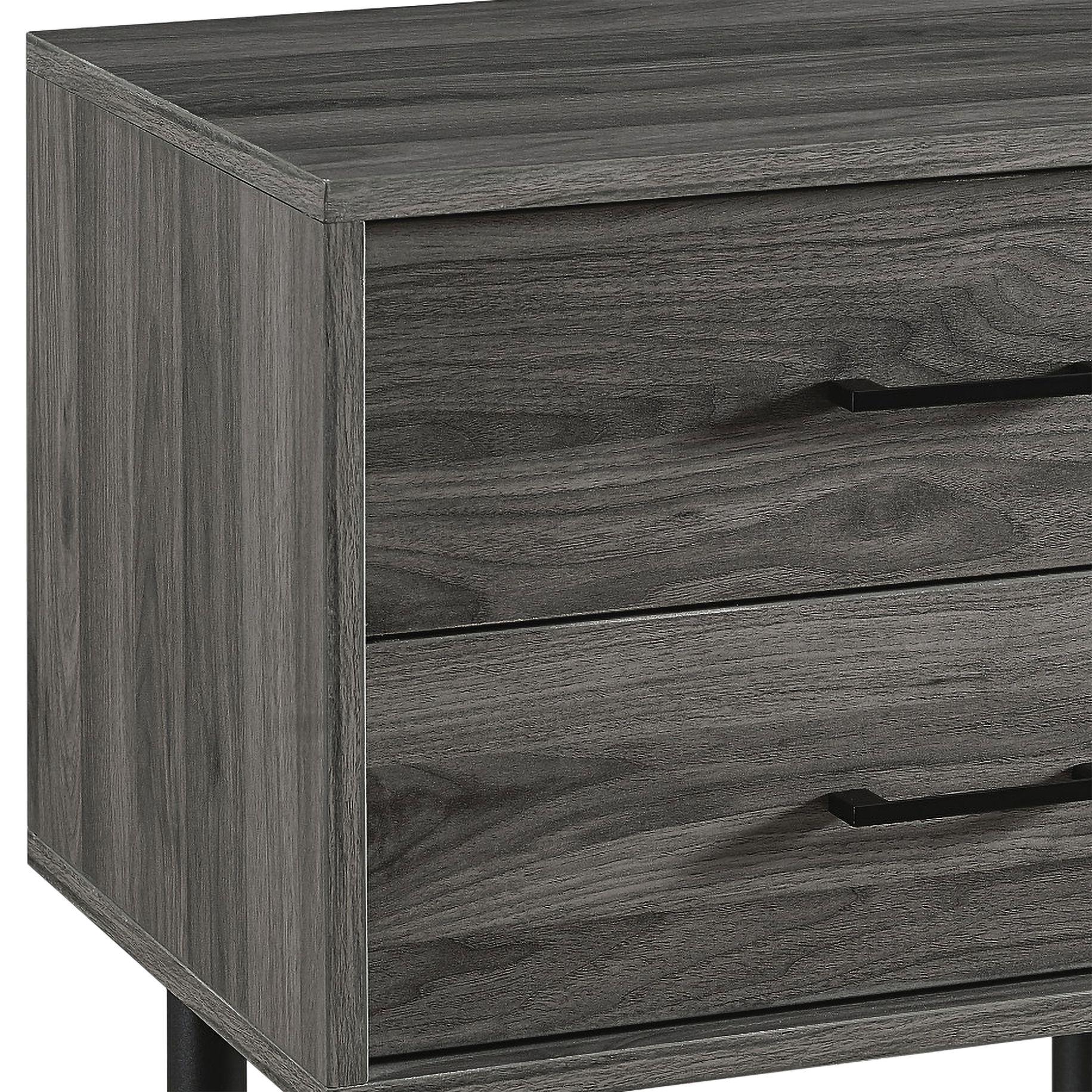 Slate Gray 20" Wide Wood 2-Drawer Modern Side Table - #96J21 | Lamps Plus