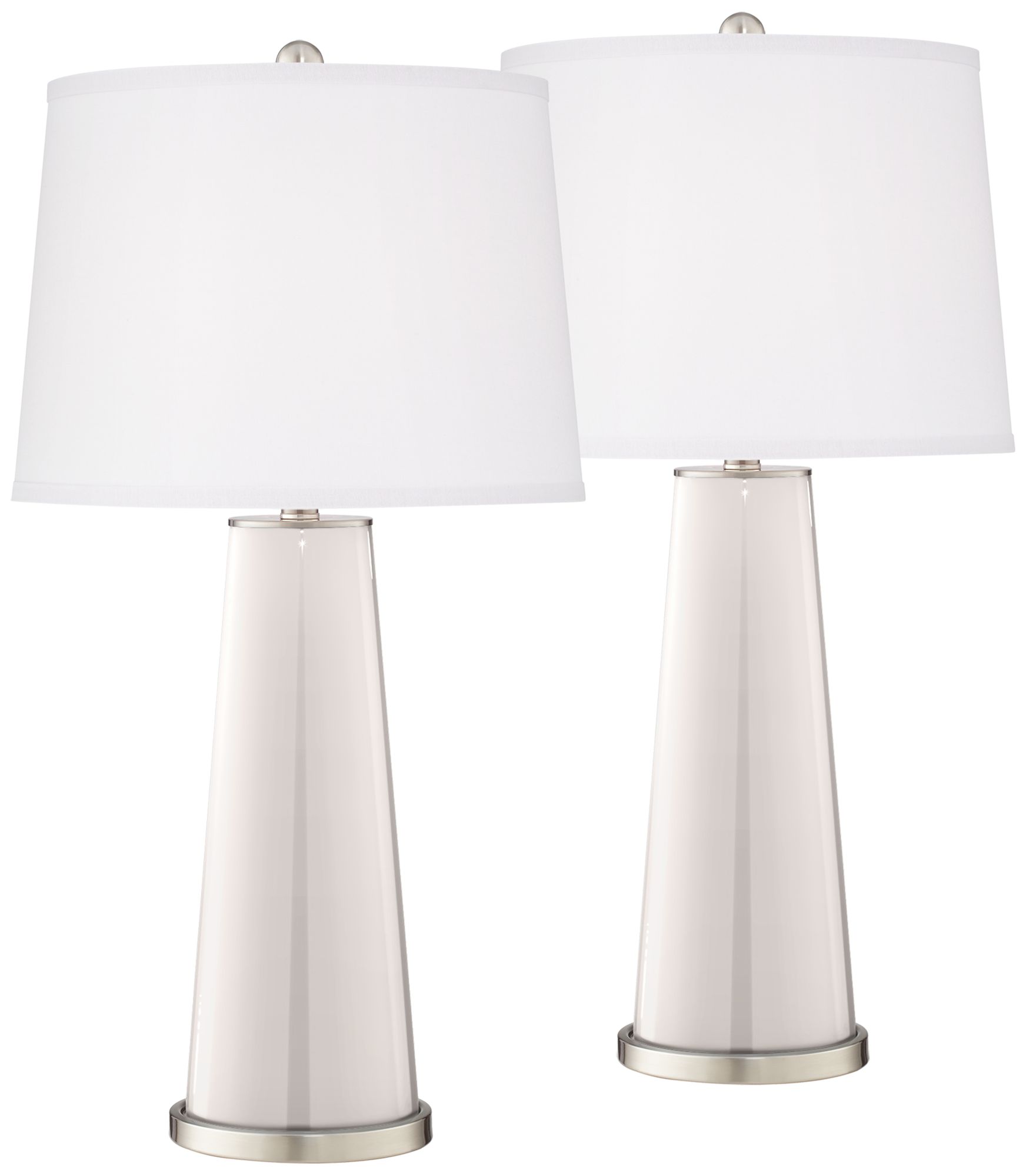 Smart White Leo Table Lamp Set of 2 with Dimmers - #587K0 | Lamps Plus
