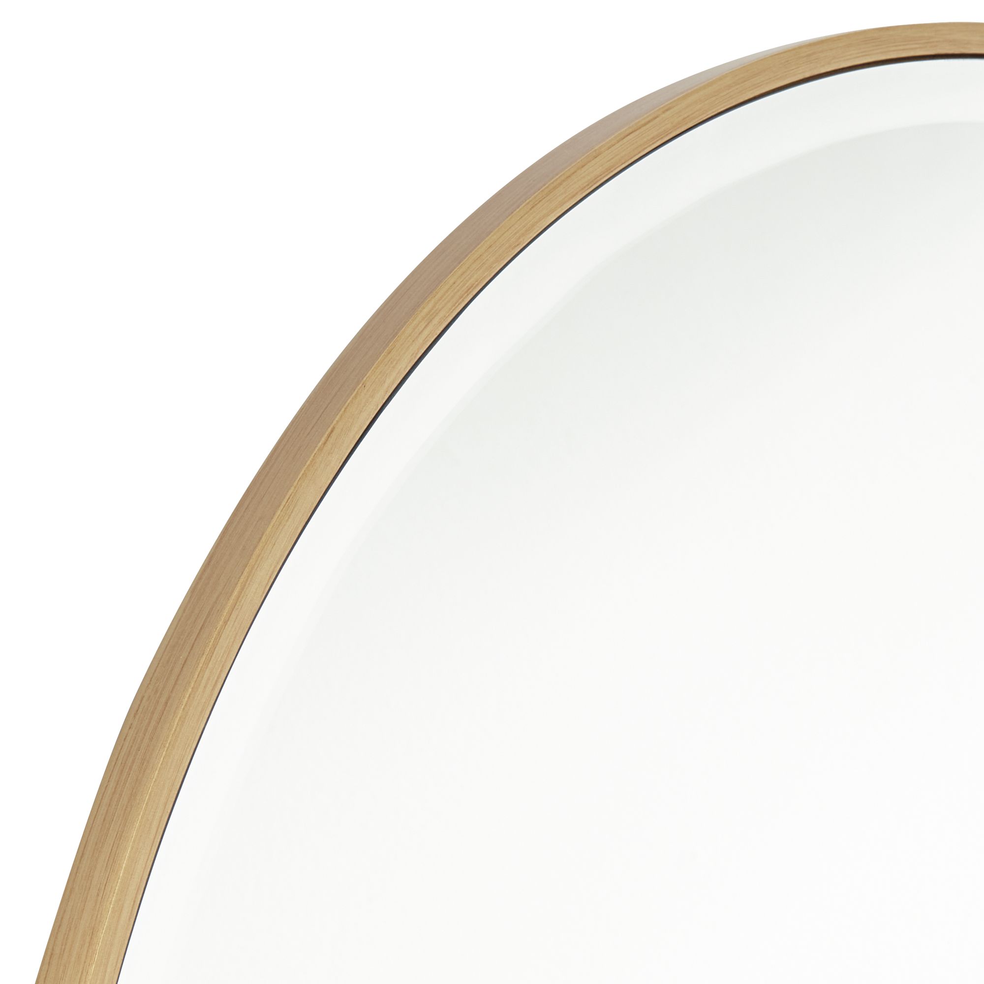 Solara Gold 31 1/2" x 34" Round Flat Bottomed Wall Mirror - #143R2 | Lamps Plus