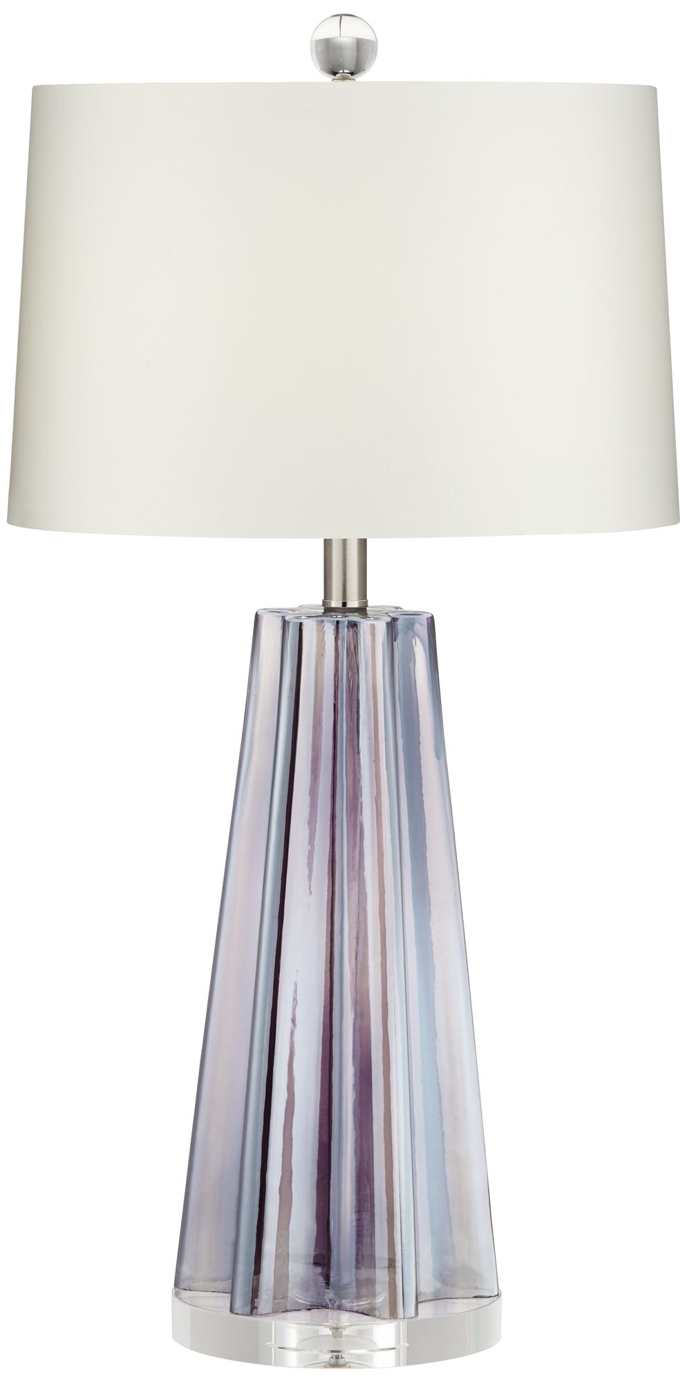Solitude Fluted Iridescent Glass Table Lamp - #70X32 | Lamps Plus