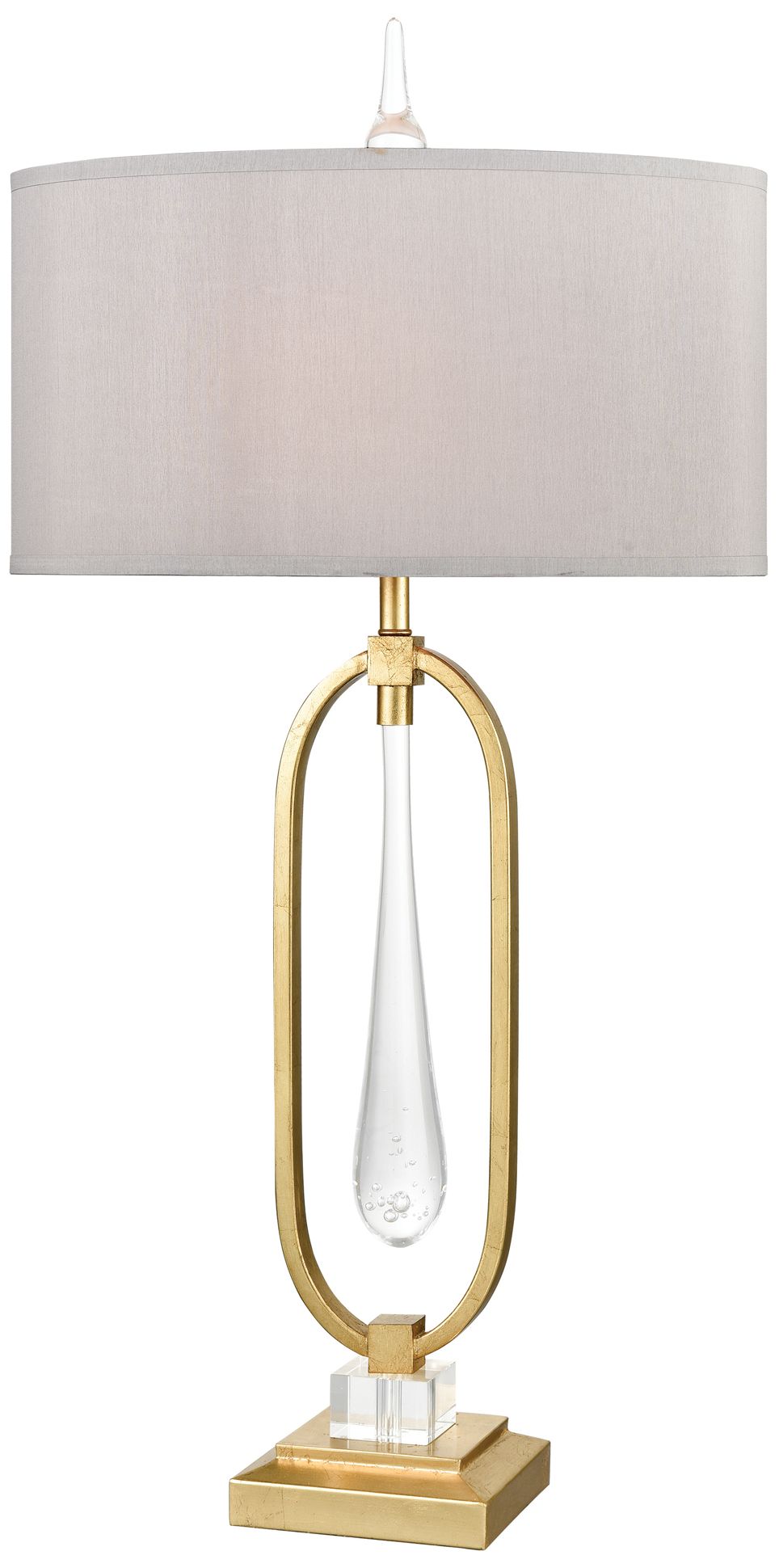 Spring Loaded 36" High 1-Light Table Lamp - Gold Leaf - Includes LED B ...