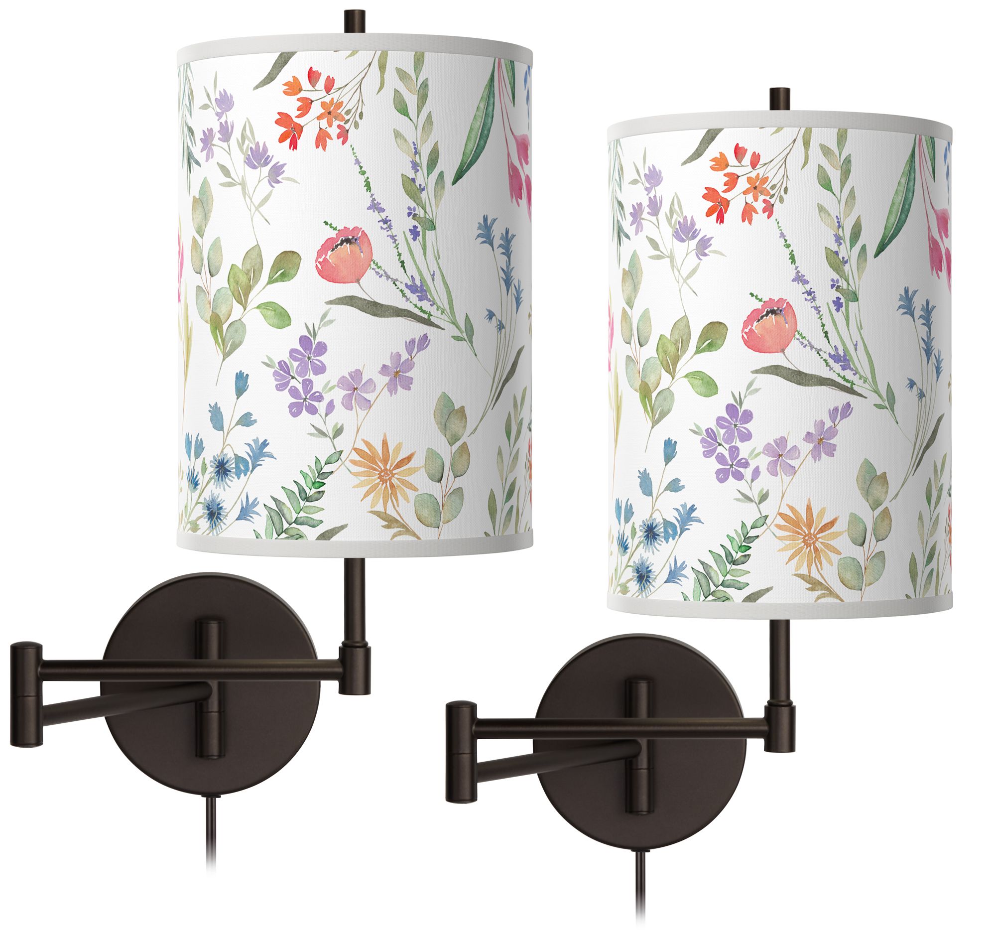 Spring's Joy Tessa Bronze Swing Arm Wall Lamps Set of 2 - #585Y8 ...