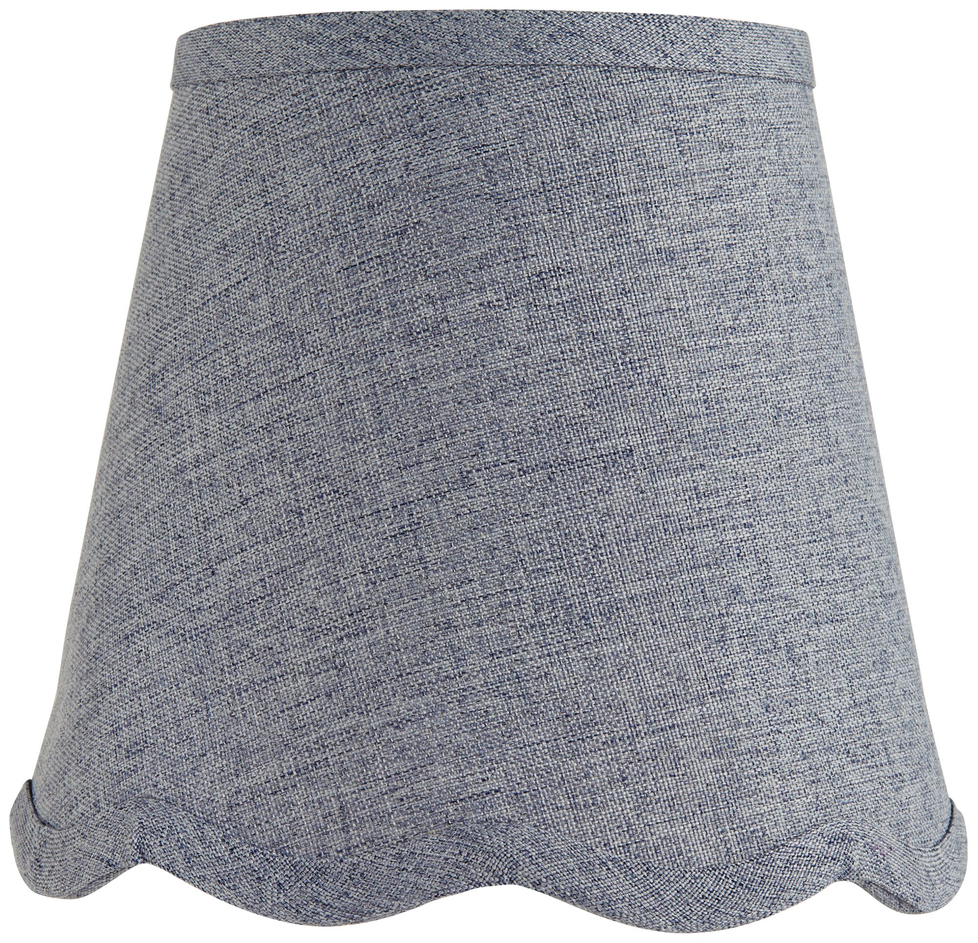Springcrest Gray Scallop Bottom Lamp Shades 4x6x5.5 (Clip-On) - #833H3 ...
