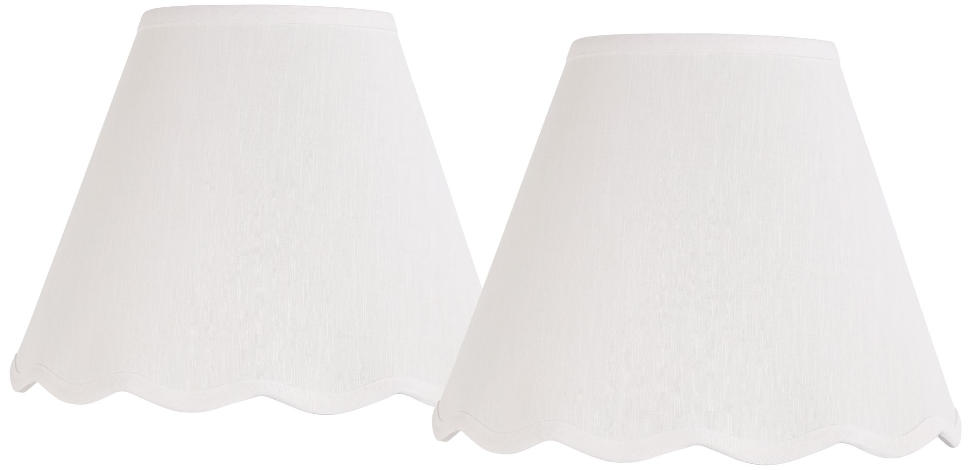 Springcrest Ivette White Scallop Empire Shade 6x12x9.5x9 (Spider) Set ...