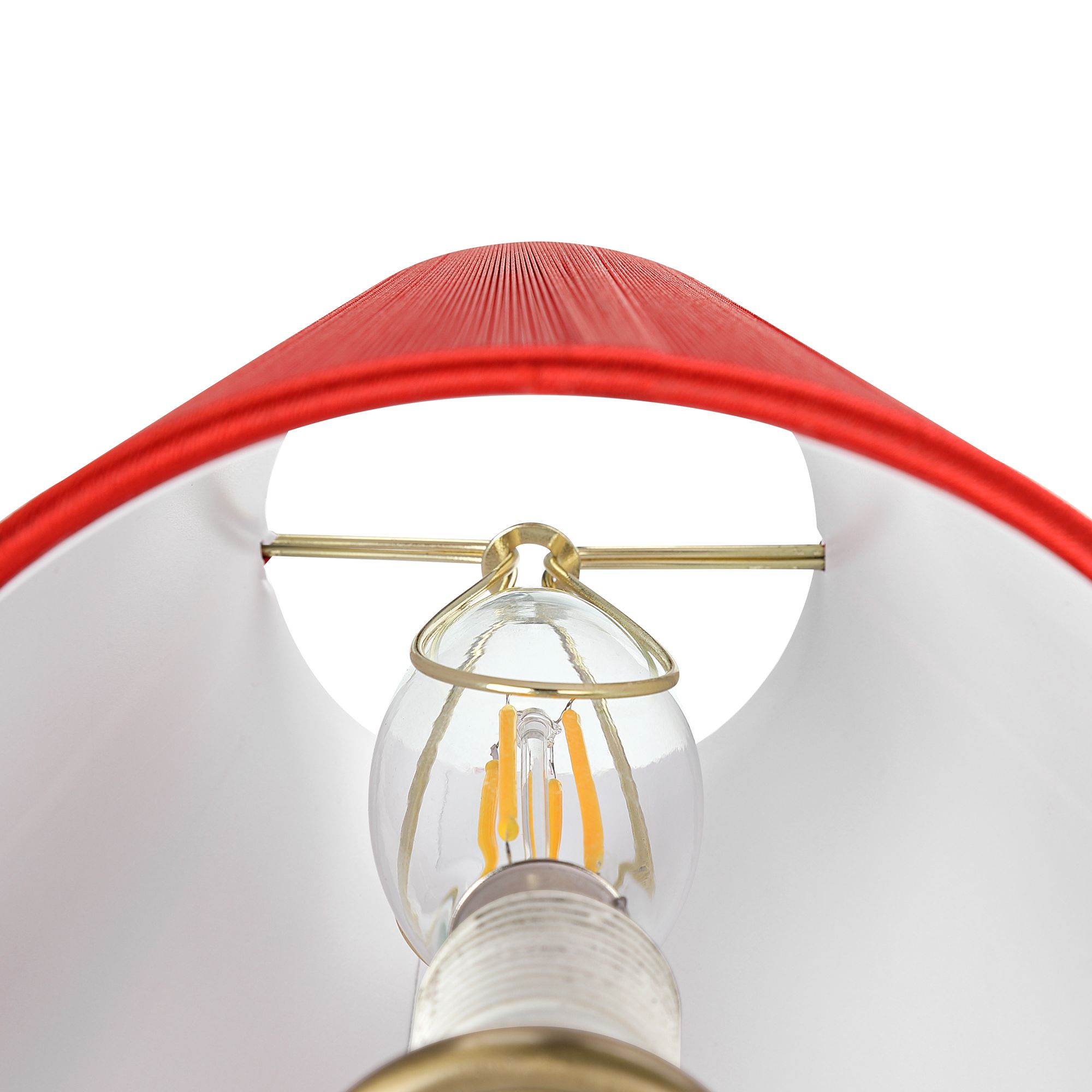 Springcrest Ravelle Red Nylon String Clip-On Empire Shade (3x6x5 ...