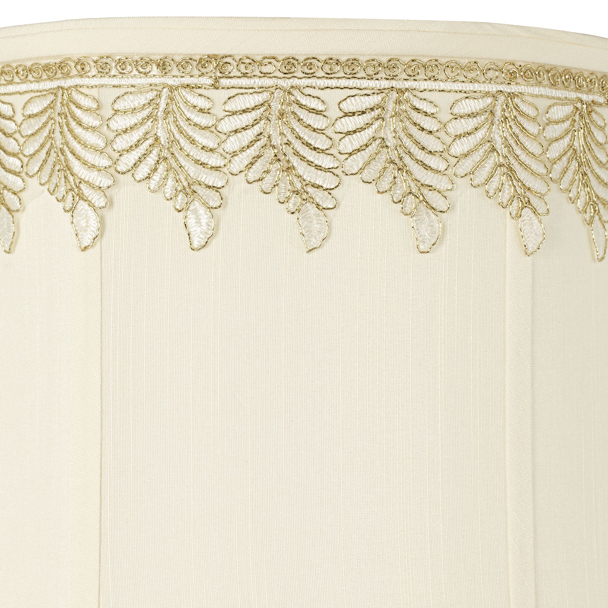 Embroidered Leaf Drum Shade 12x14x16 Spider Fit - #17G87 | Lamps Plus