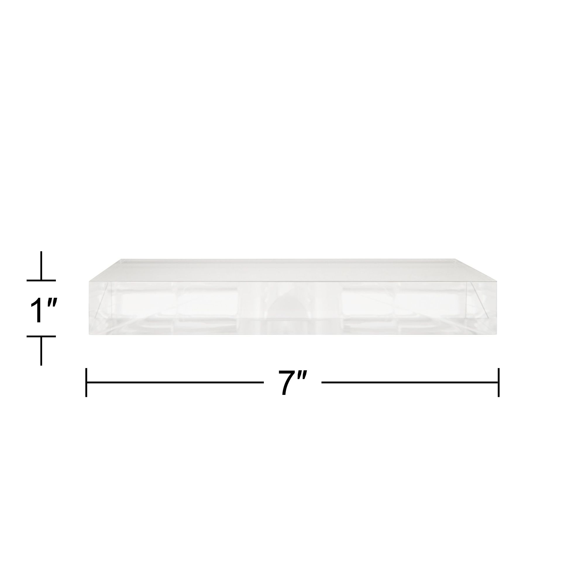 Square Acrylic 7" Wide Pedestal Lamp Riser - #99D37 | Lamps Plus