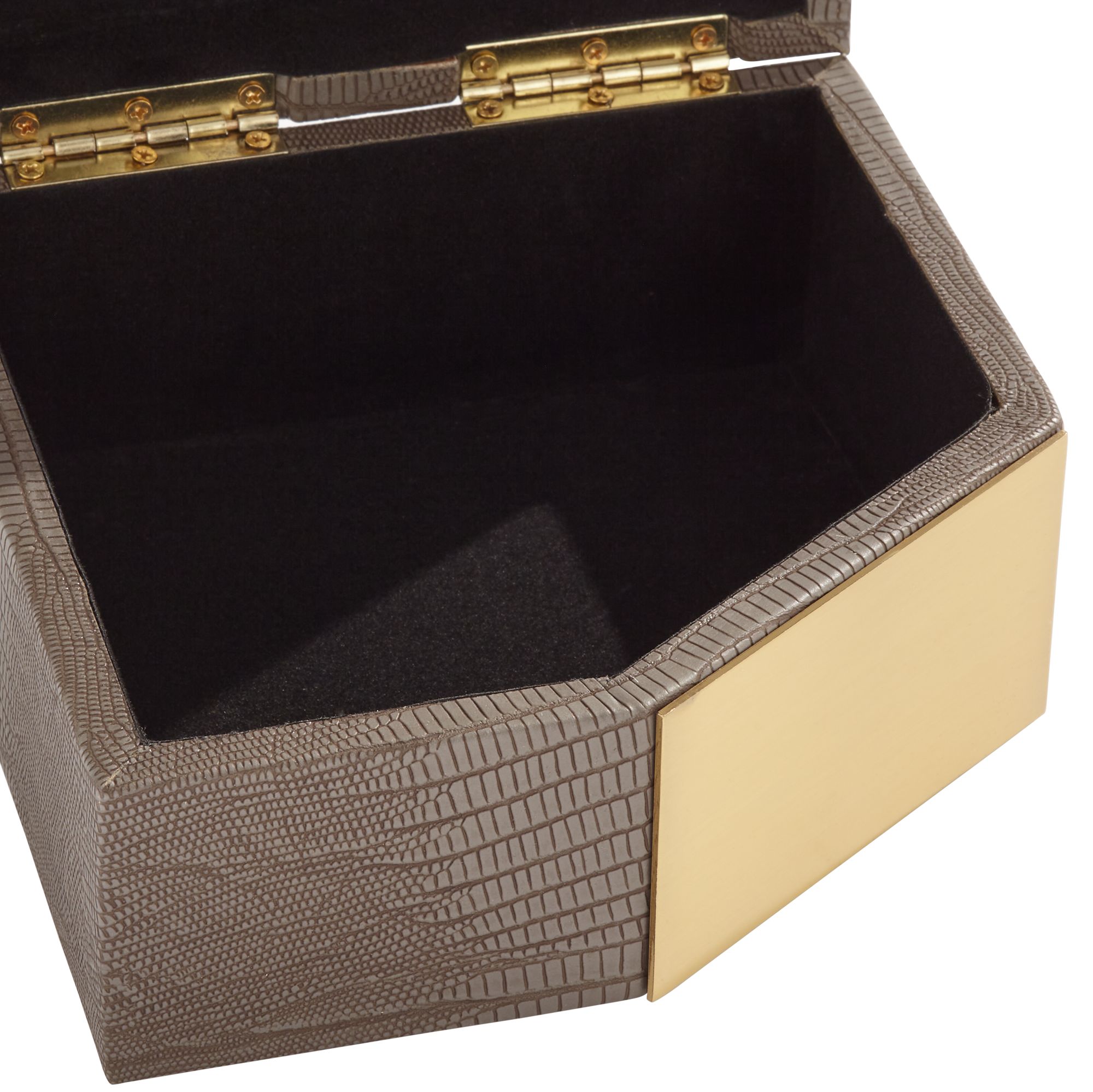 Square Angled Edge 7 1/4" Wide Matte Brown Leather Box - #918M0 | Lamps ...
