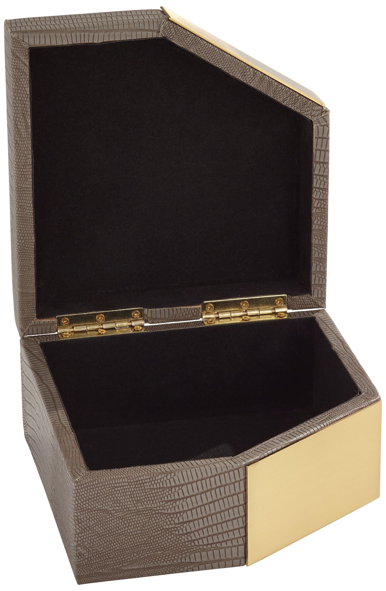 Square Angled Edge 7 1/4" Wide Matte Brown Leather Box - #918M0 | Lamps ...