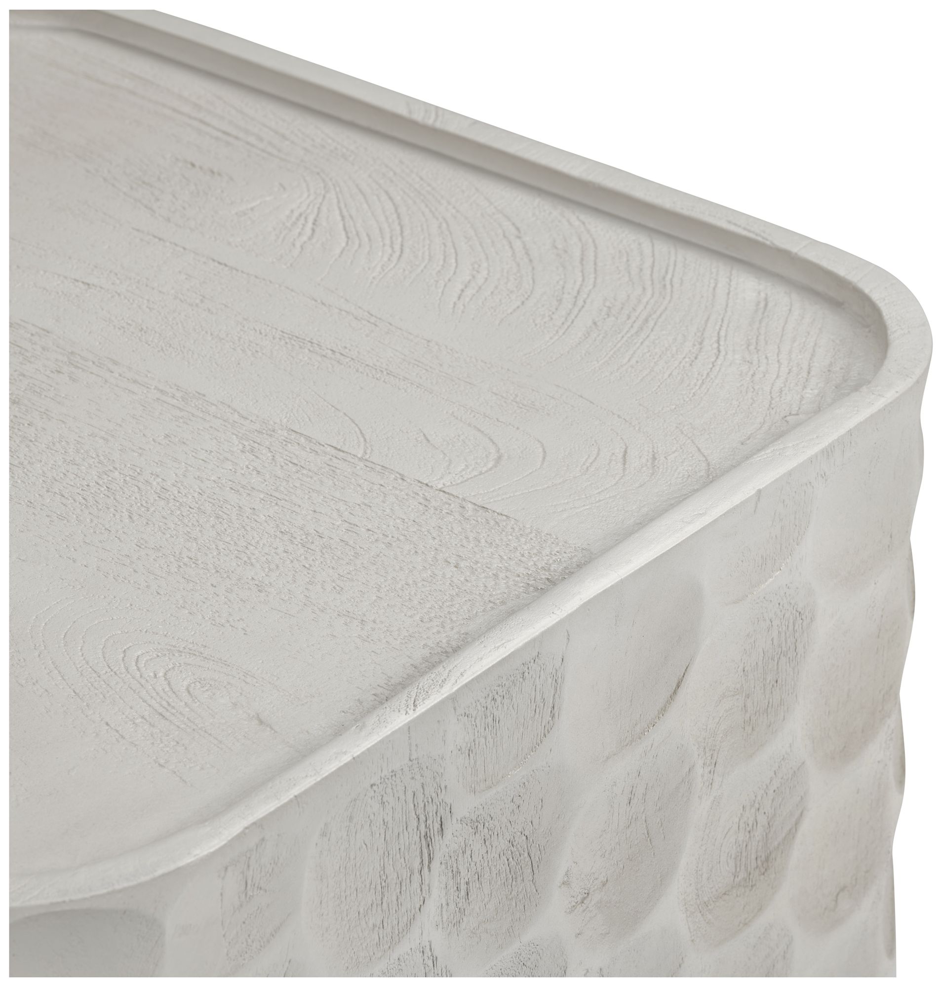 Square White Solid Wood Accent End Table - #1130X | Lamps Plus