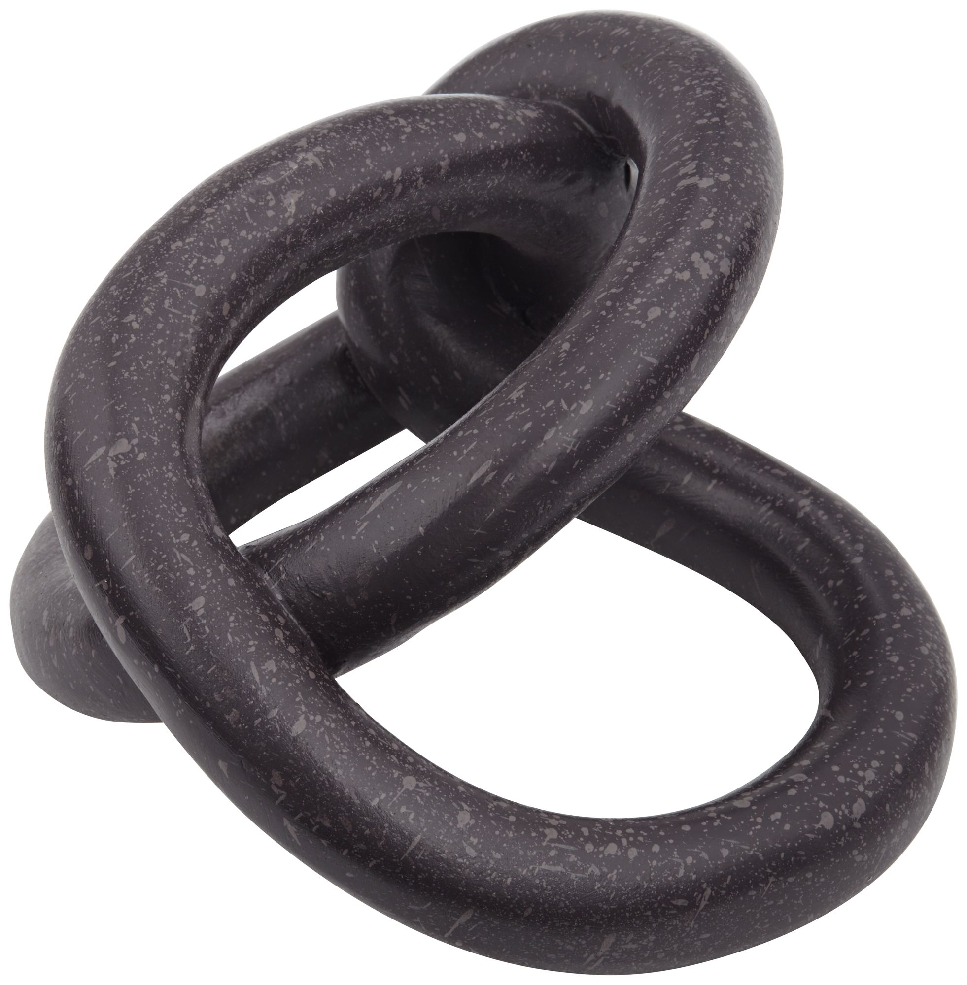 Squiggly 6 1/2" High Matte Black Chain Sculpture - #654A5 | Lamps Plus