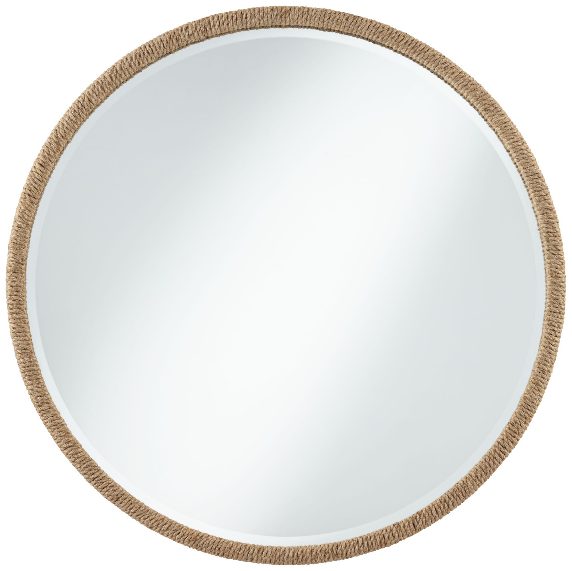 St. Croix Natural Braided Rope 34" Round Wall Mirror - #241C8 | Lamps Plus