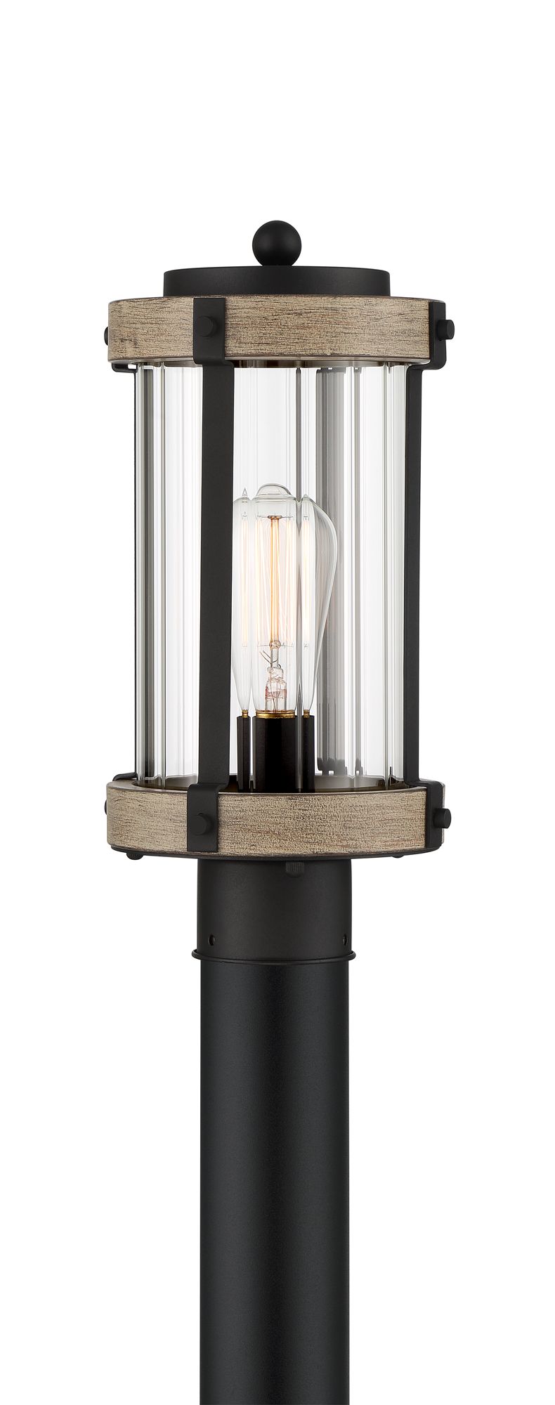 Stan 14 1/2" High Black and Gray Wood Outdoor Post Light - #99W30 ...