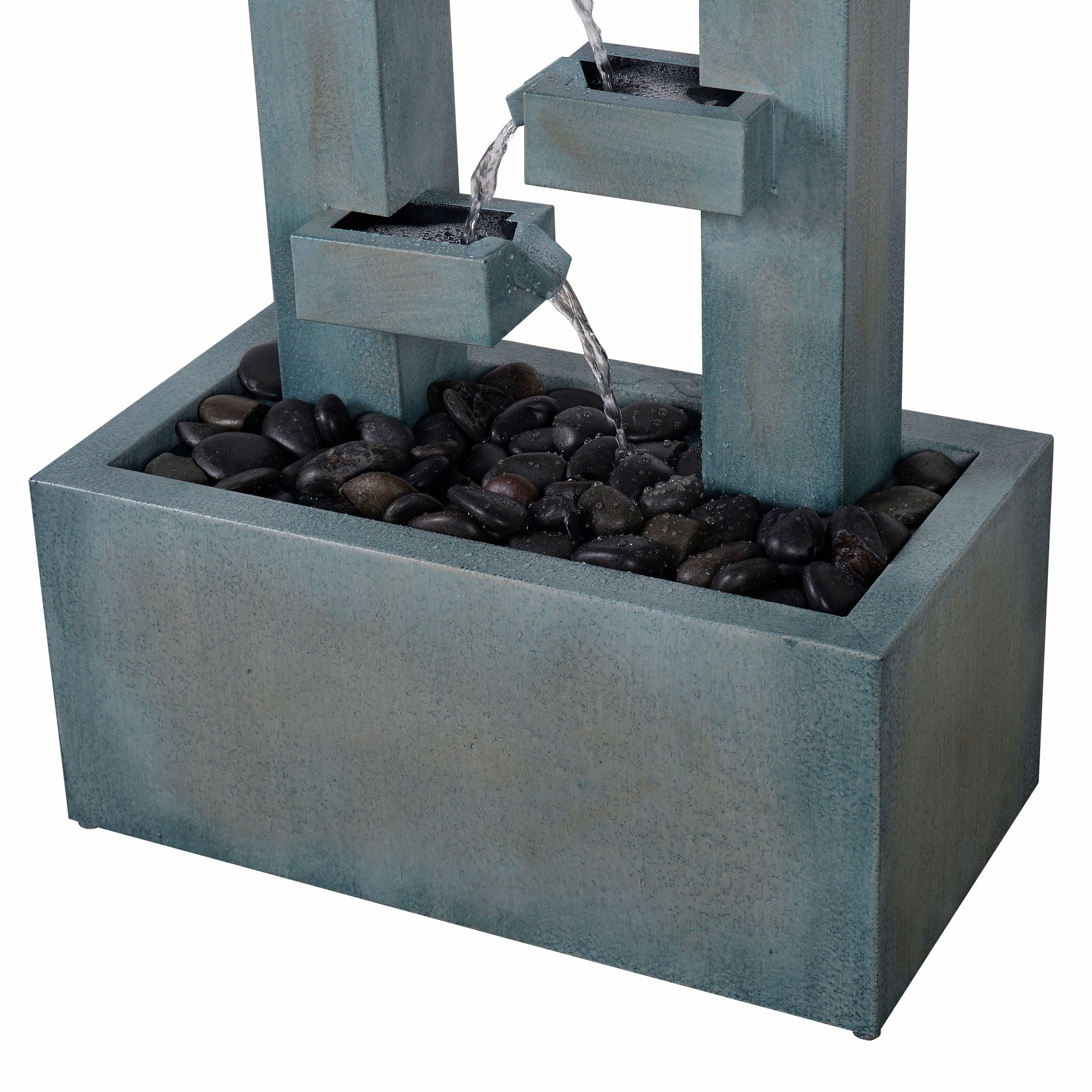 Stanton 51" High Dusty Blue Waterfall Water Chain Fountain - #78E47 ...