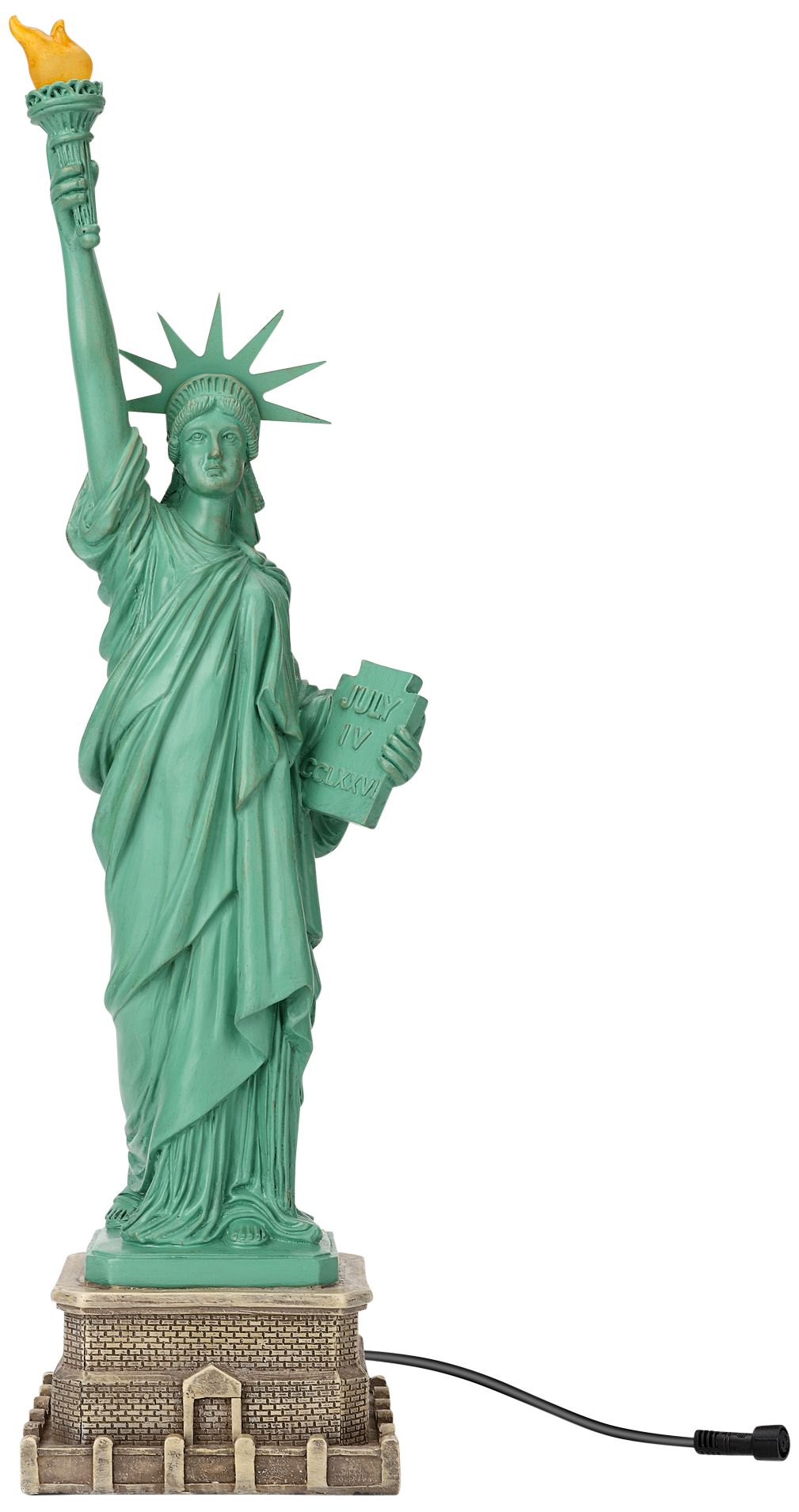 Statue of Liberty 15" High Green with Solar LED Spotlight - #414N3 ...
