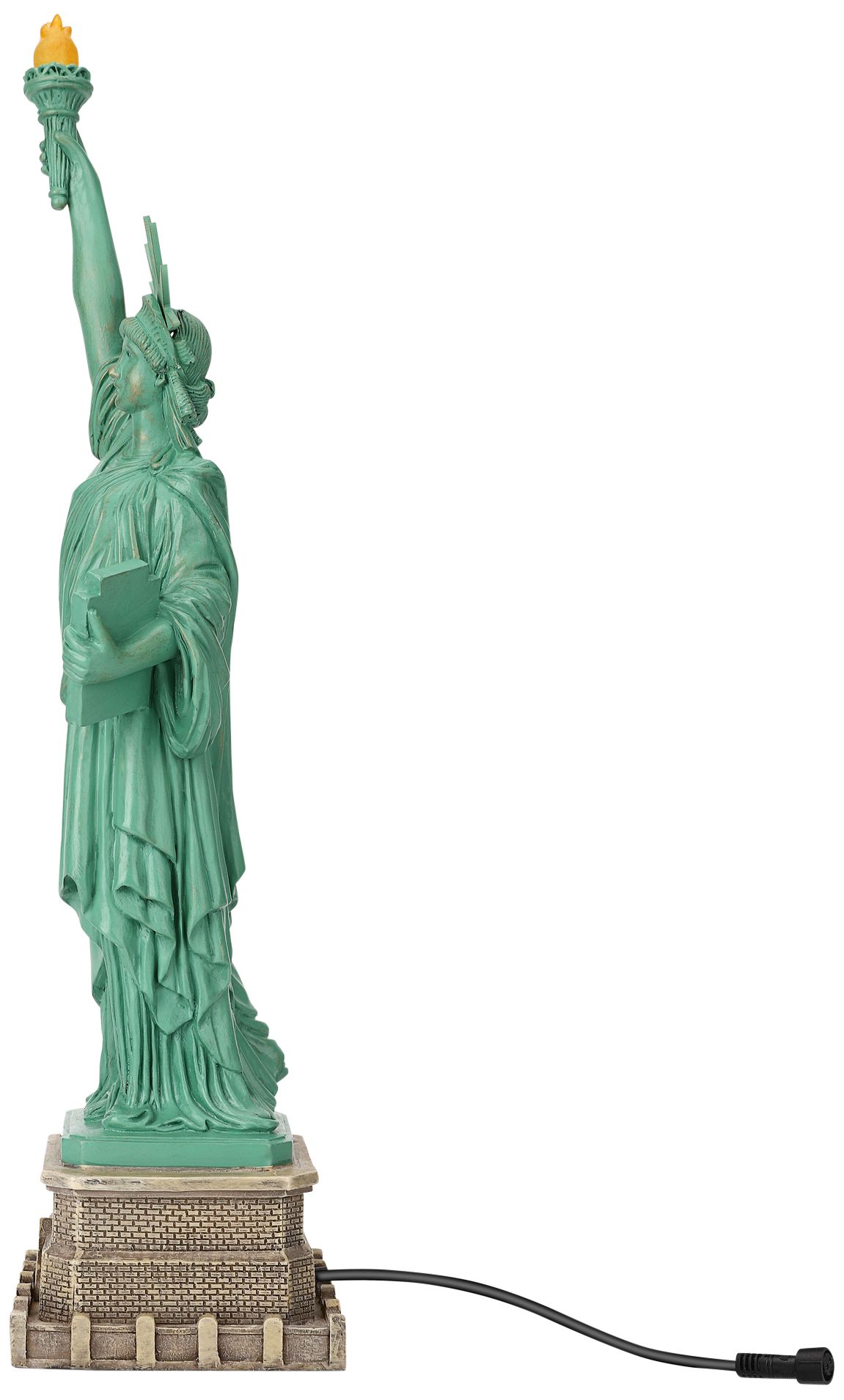 Statue of Liberty 15" High Green with Solar LED Spotlight - #414N3 ...