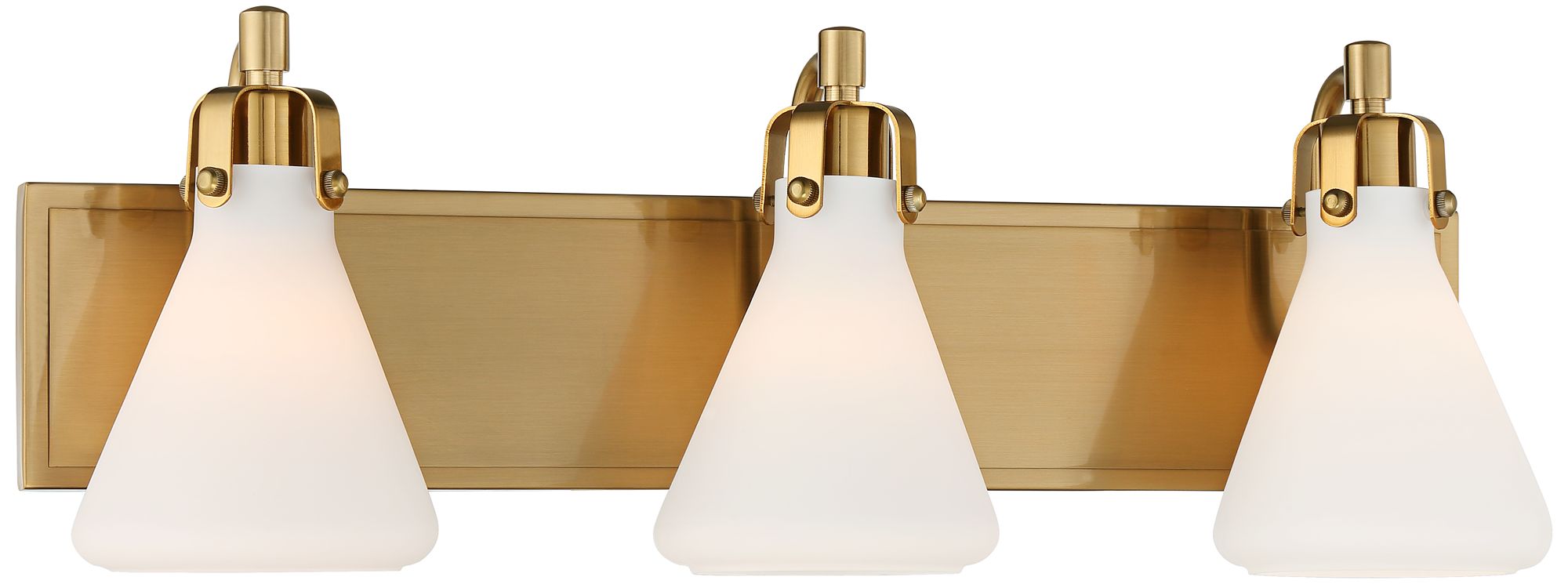 Stiffel Cindy 24" Wide Warm Brass 3-Light Bath Light - #84H68 | Lamps Plus