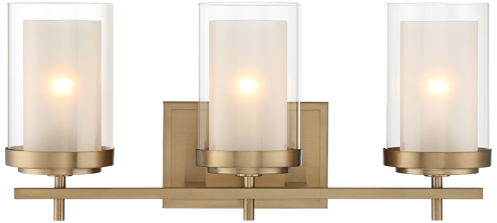 Stiffel Sannah 21 3/4" Wide 3-Light Warm Brass Bath Vanity Light ...