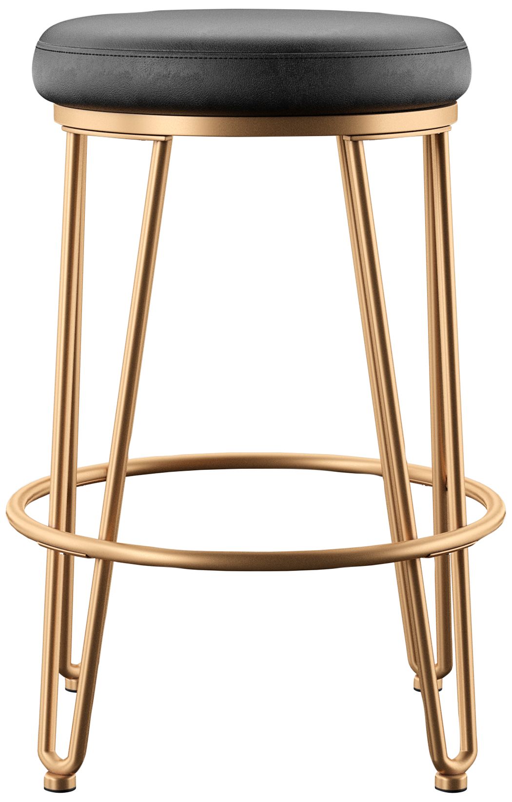 Stillmont 26" Black Faux Leather Counter Stool - #277A5 | Lamps Plus