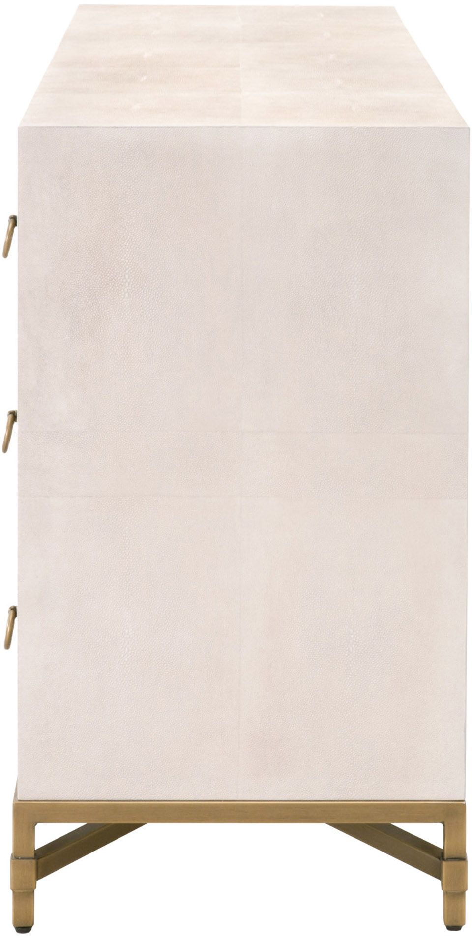 Strand 68" Wide White Faux Shagreen 6-Drawer Double Dresser - #86J33 ...