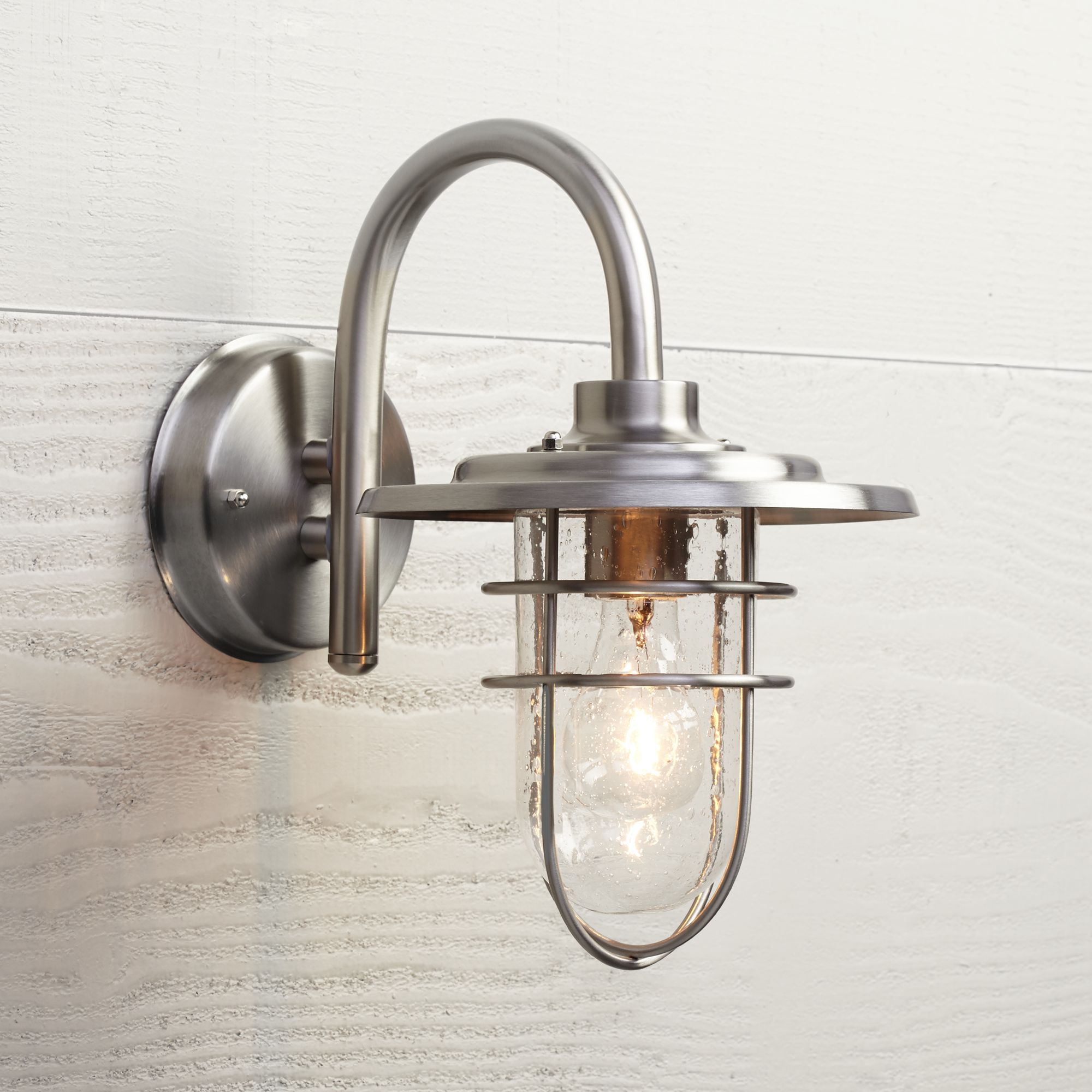 Brushed Nickel Outdoor Lighting | Lamps Plus