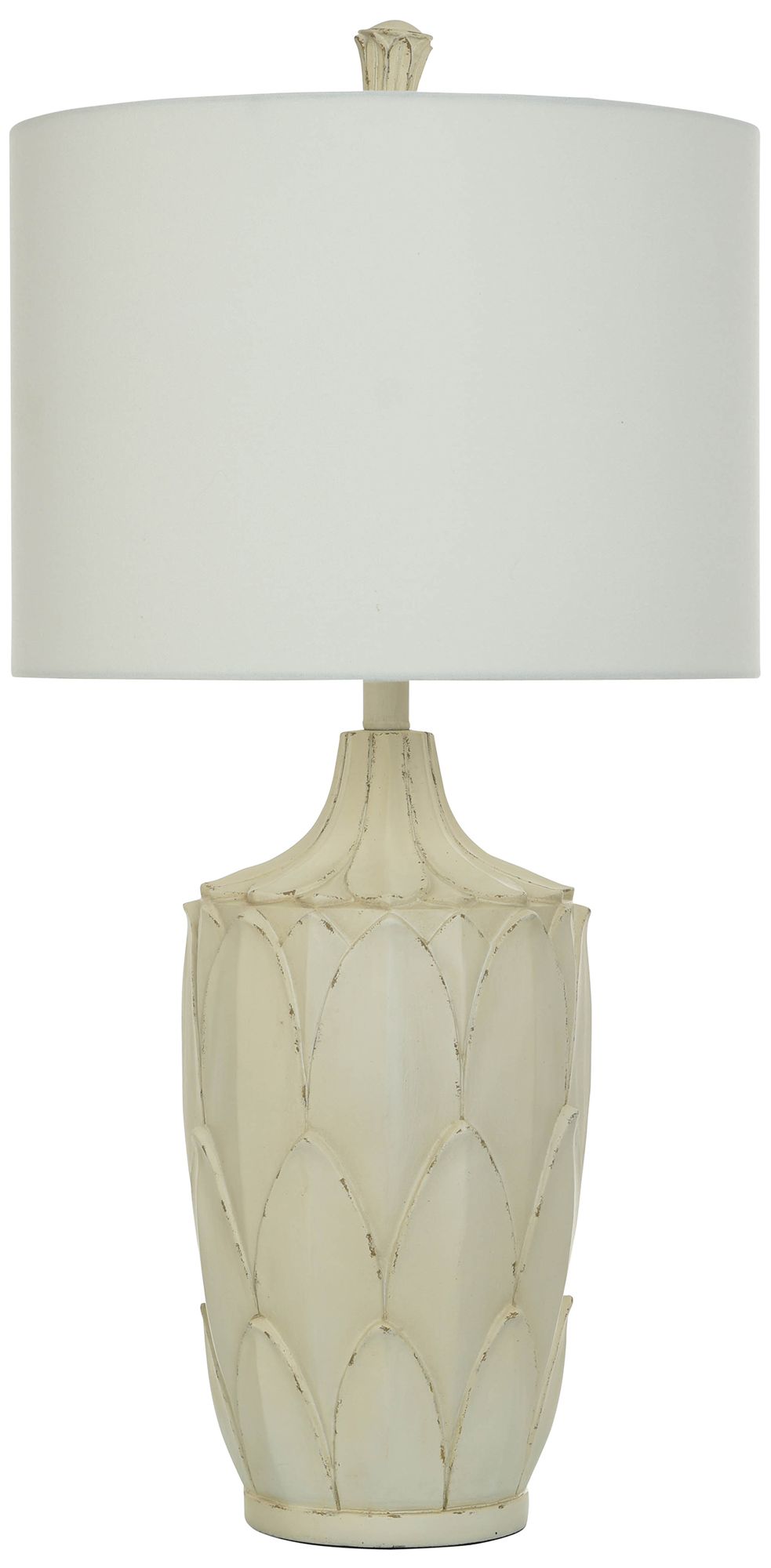 StyleCraft 31.75"H Antique Ivory Traditional Table Lamp w/ Off-White S ...