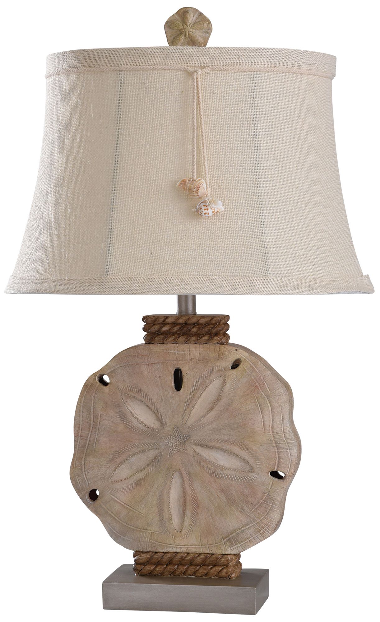 Stylecraft Vipitenow with Silver Cast Sand Dollar Coastal Table Lamp ...