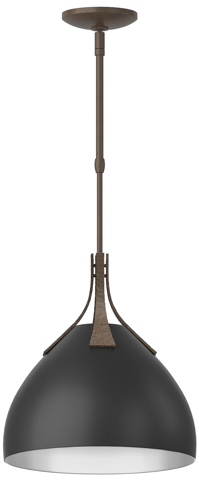 Summit 12.8" Wide Black Accented Bronze Pendant - #1454E | Lamps Plus