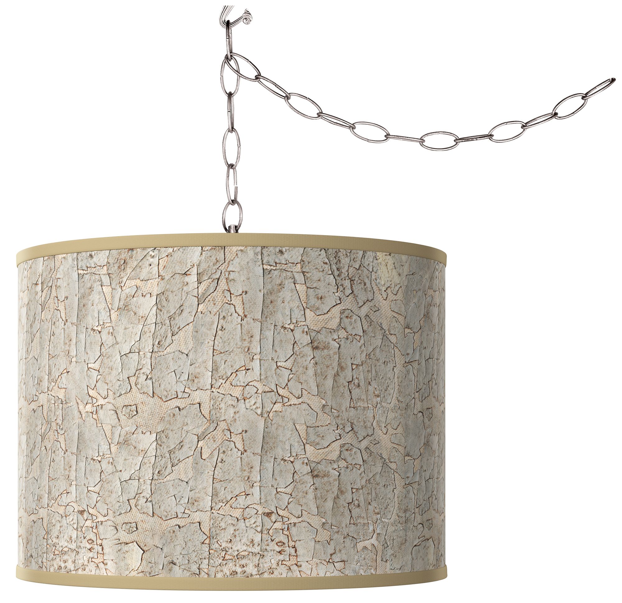 Swag Style Al Fresco Giclee Shade Plug-In Chandelier - #1333E | Lamps Plus