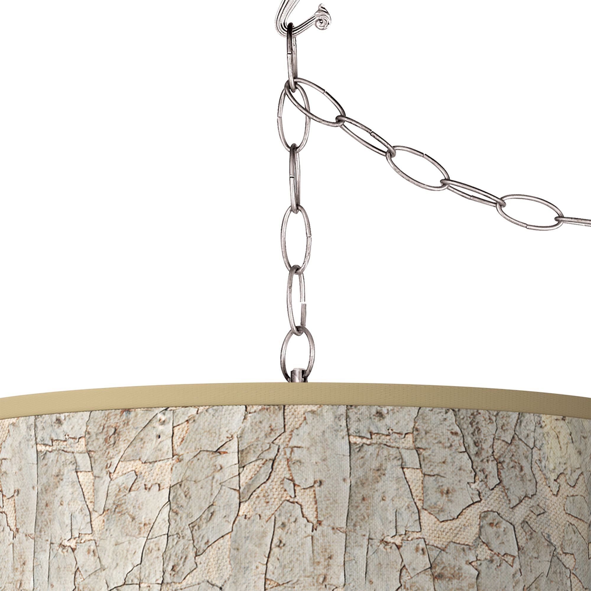 Swag Style Al Fresco Giclee Shade Plug-In Chandelier - #1333E | Lamps Plus