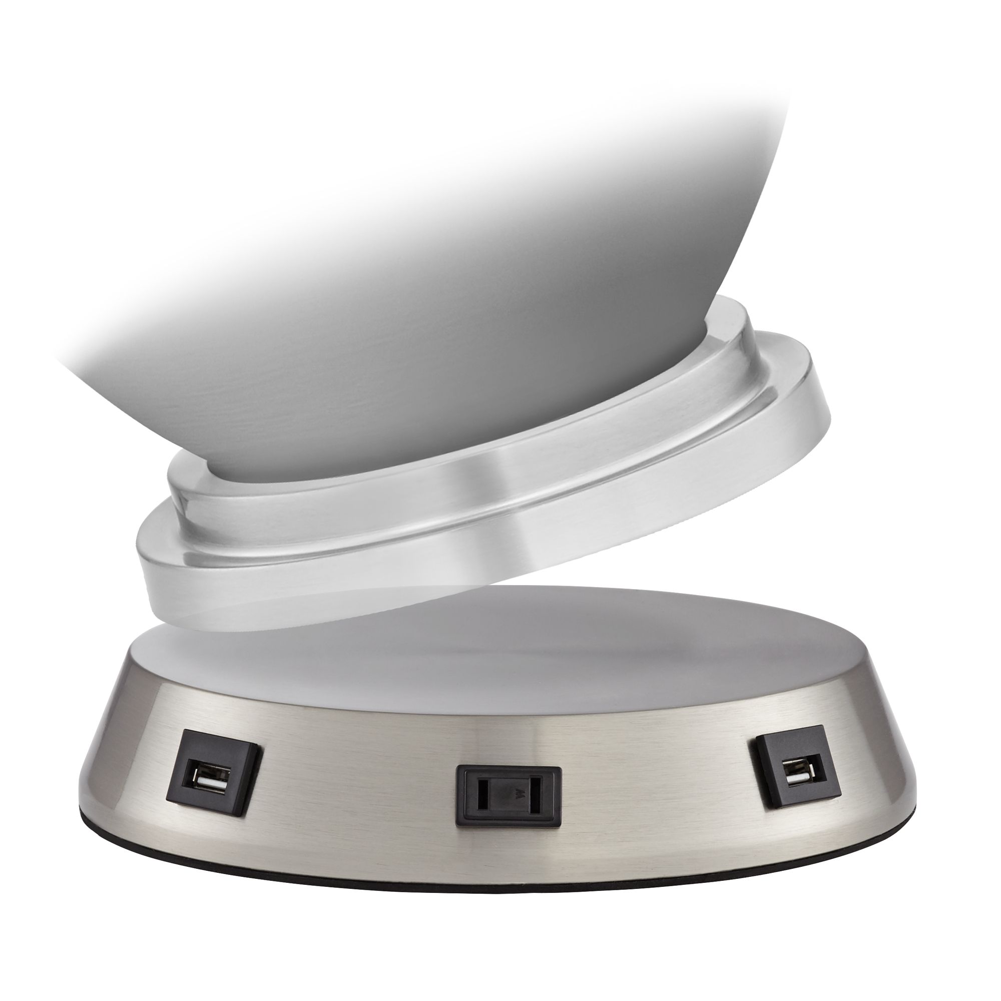 Synergy Ovo Table Lamp with USB Workstation Base - #68W64 | Lamps Plus