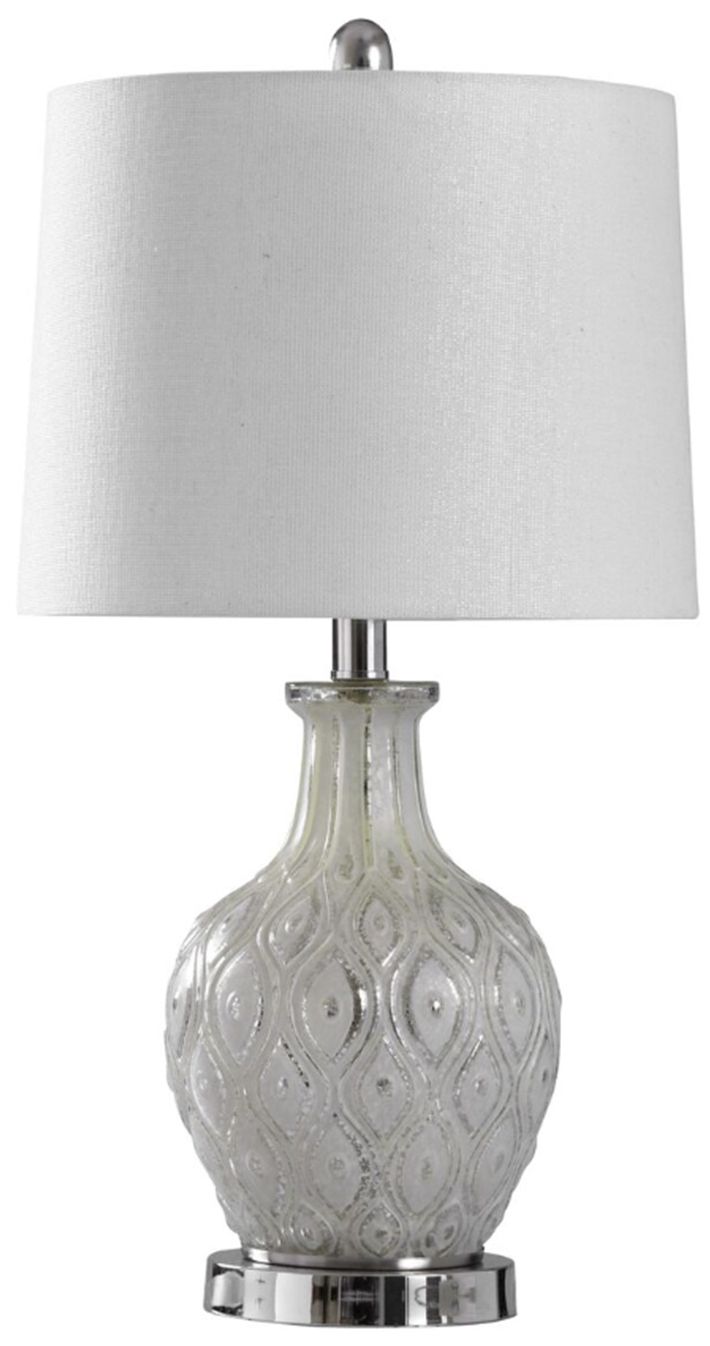 Tabitha Distressed Table Lamp with White w/ Glitter Shine - #250A3 ...