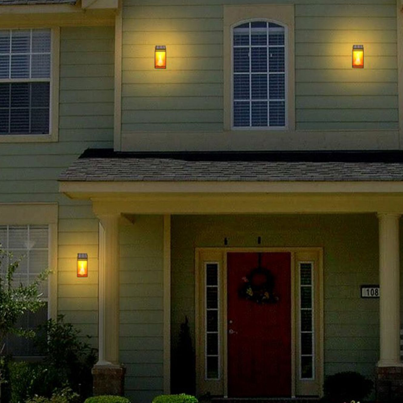 Tapper 10 1/2" High Black LED Solar Torch Wall Lantern - #96Y89 | Lamps ...