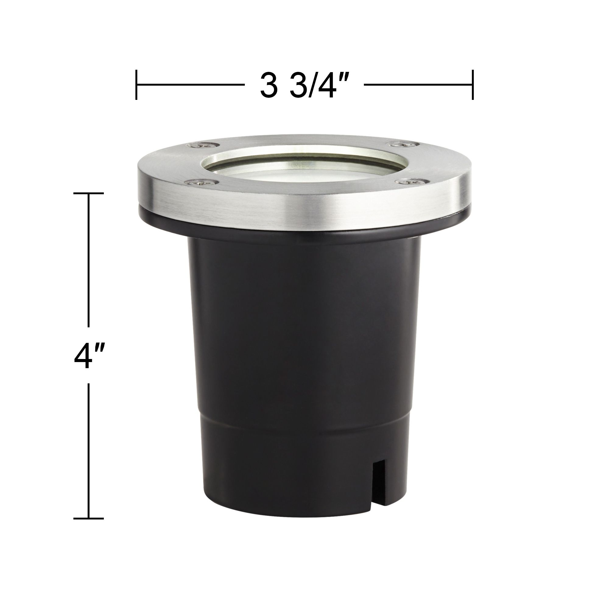 Teka 3 3/4"W Black 4-Piece LED In-Ground Landscape Light Kit - #258P6 ...