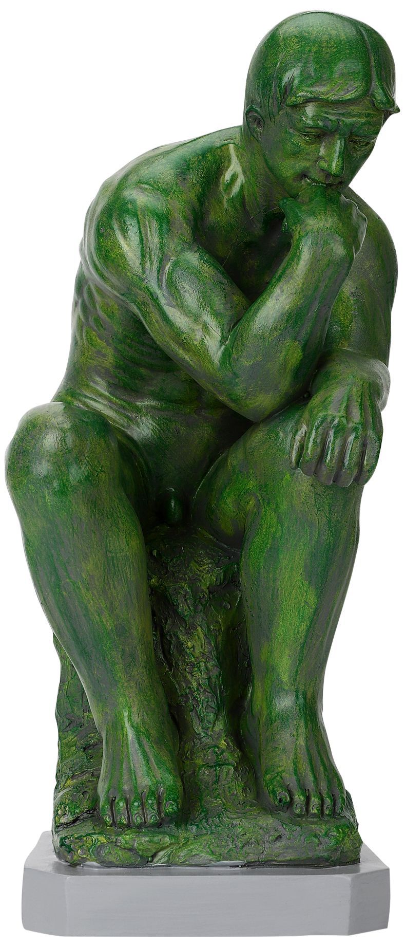 Thinker 15" High Green Statue with Solar LED Spotlight - #410N3 | Lamps ...