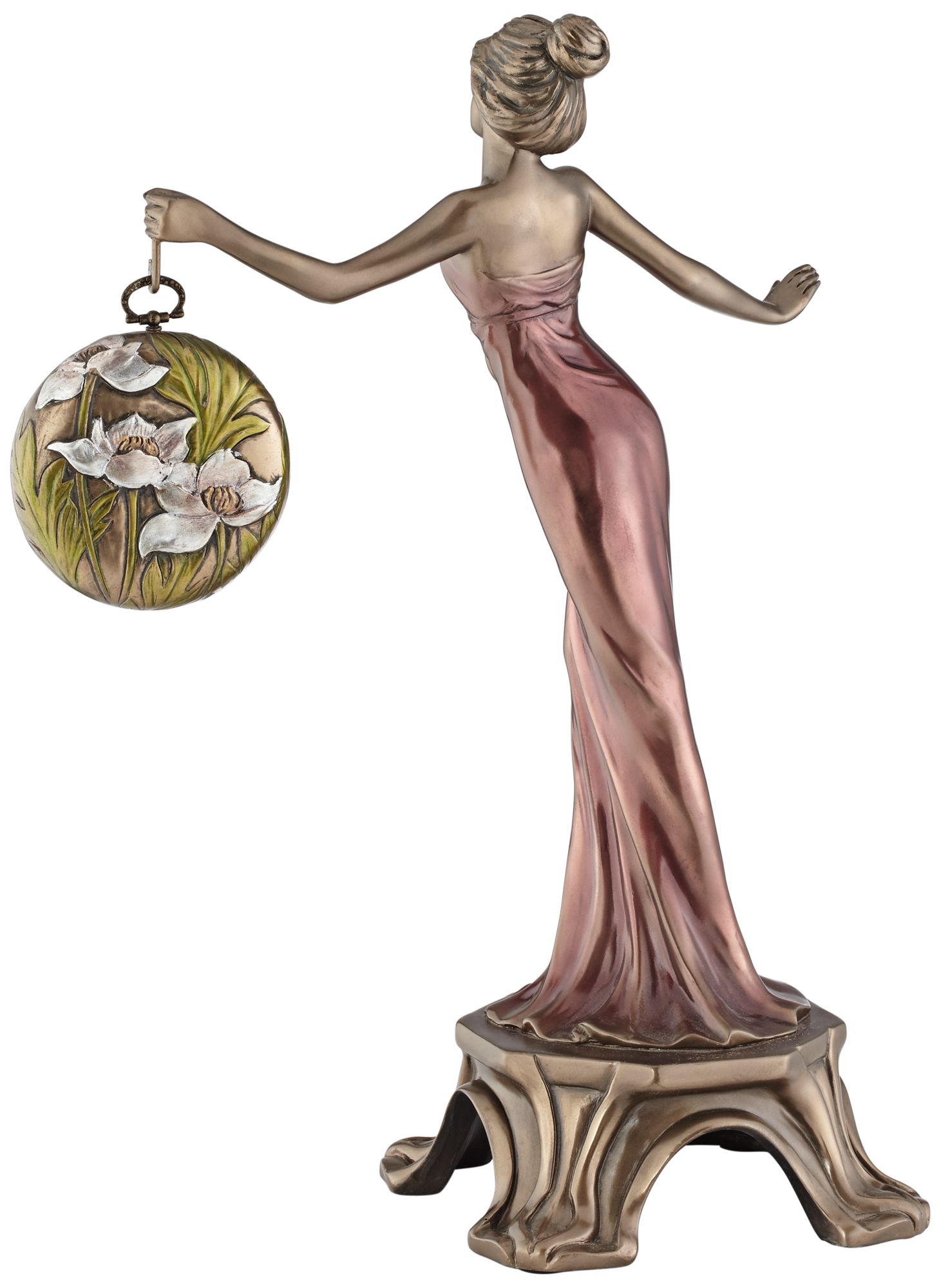 Time Figurine with Clock 17 1/2" Statue - #12D46 | Lamps Plus